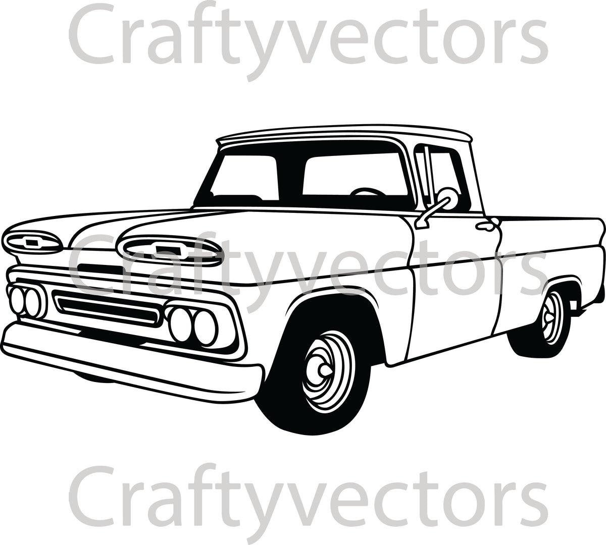 Chevrolet Apache 1961 Vector – Crafty Vectors