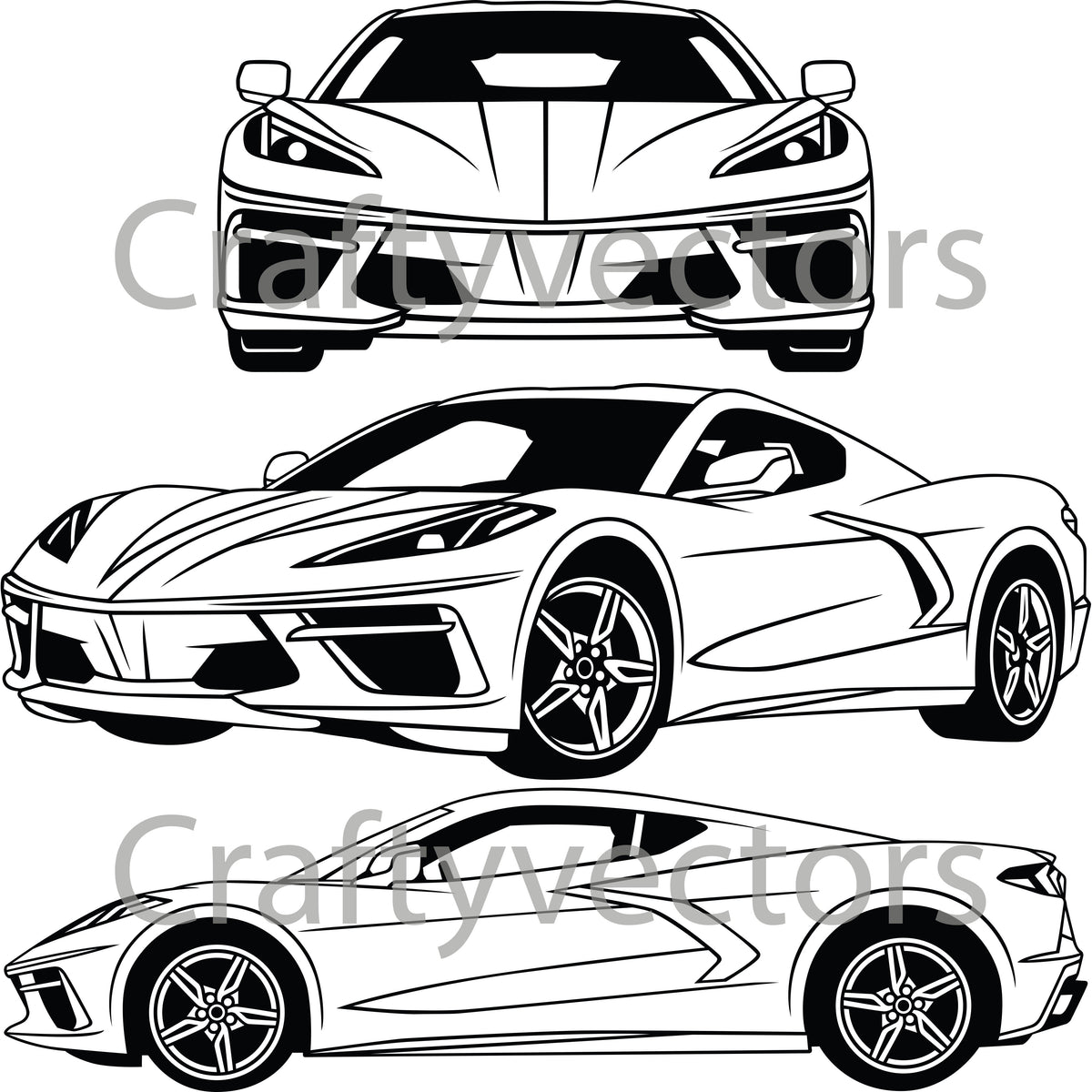 Corvette Vector Files – Crafty Vectors