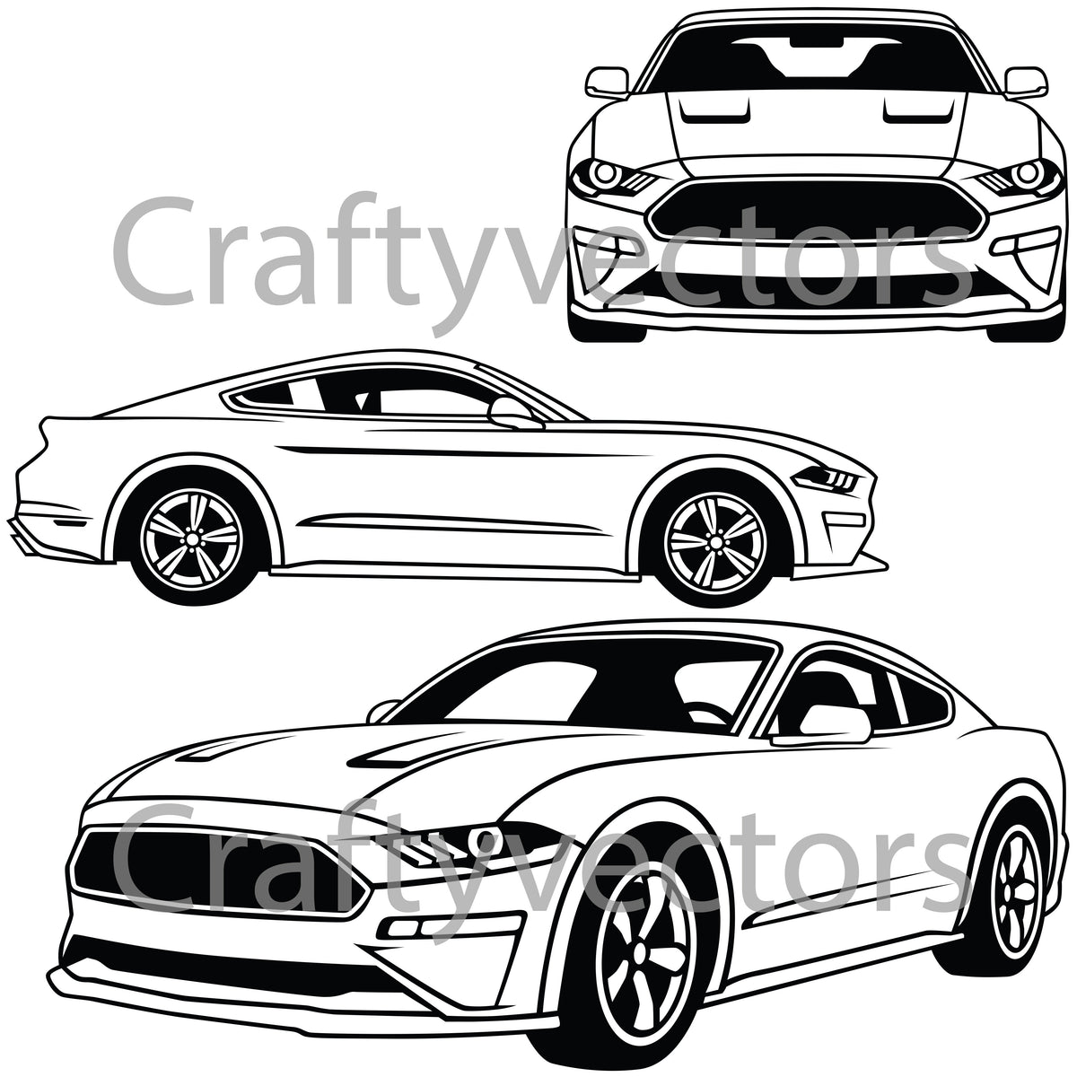 Car Vector Cut Files | SVG, DXF, PNG JPEG & EPS – Crafty Vectors