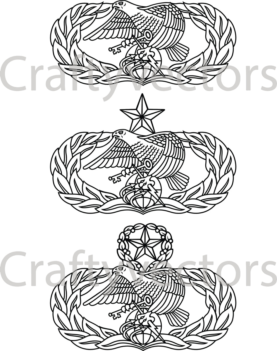 Air Force Logistics Readiness Badge Vector File – Crafty Vectors