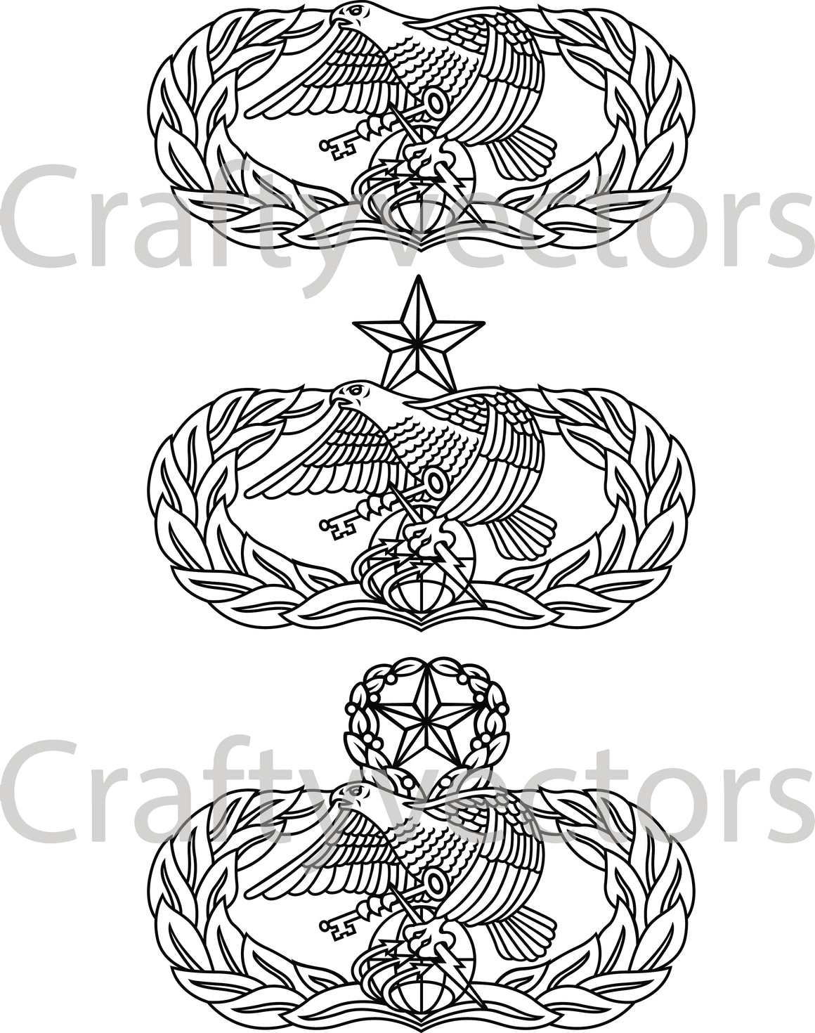 US Air Force Insignia Vector Files for Crafting. – Crafty Vectors