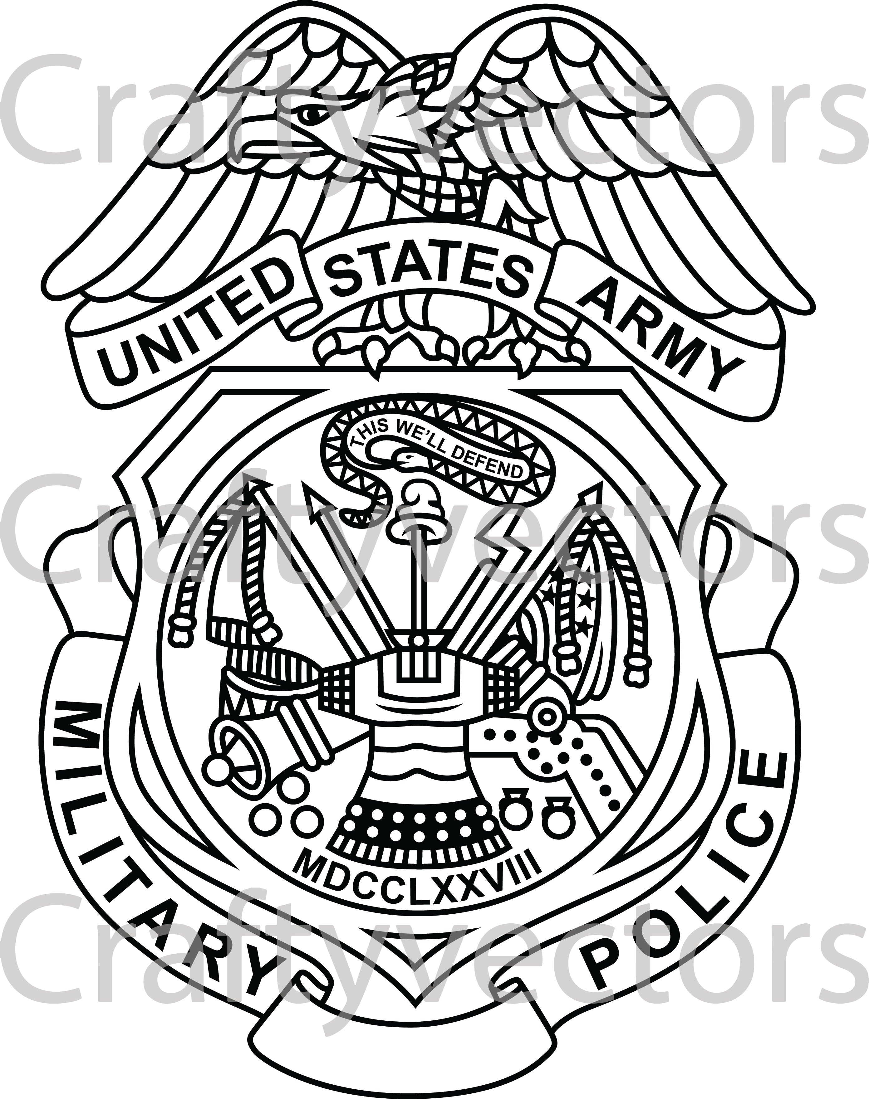 Us Military Police Logo US Army WW2 Military Police Enlisted Mans