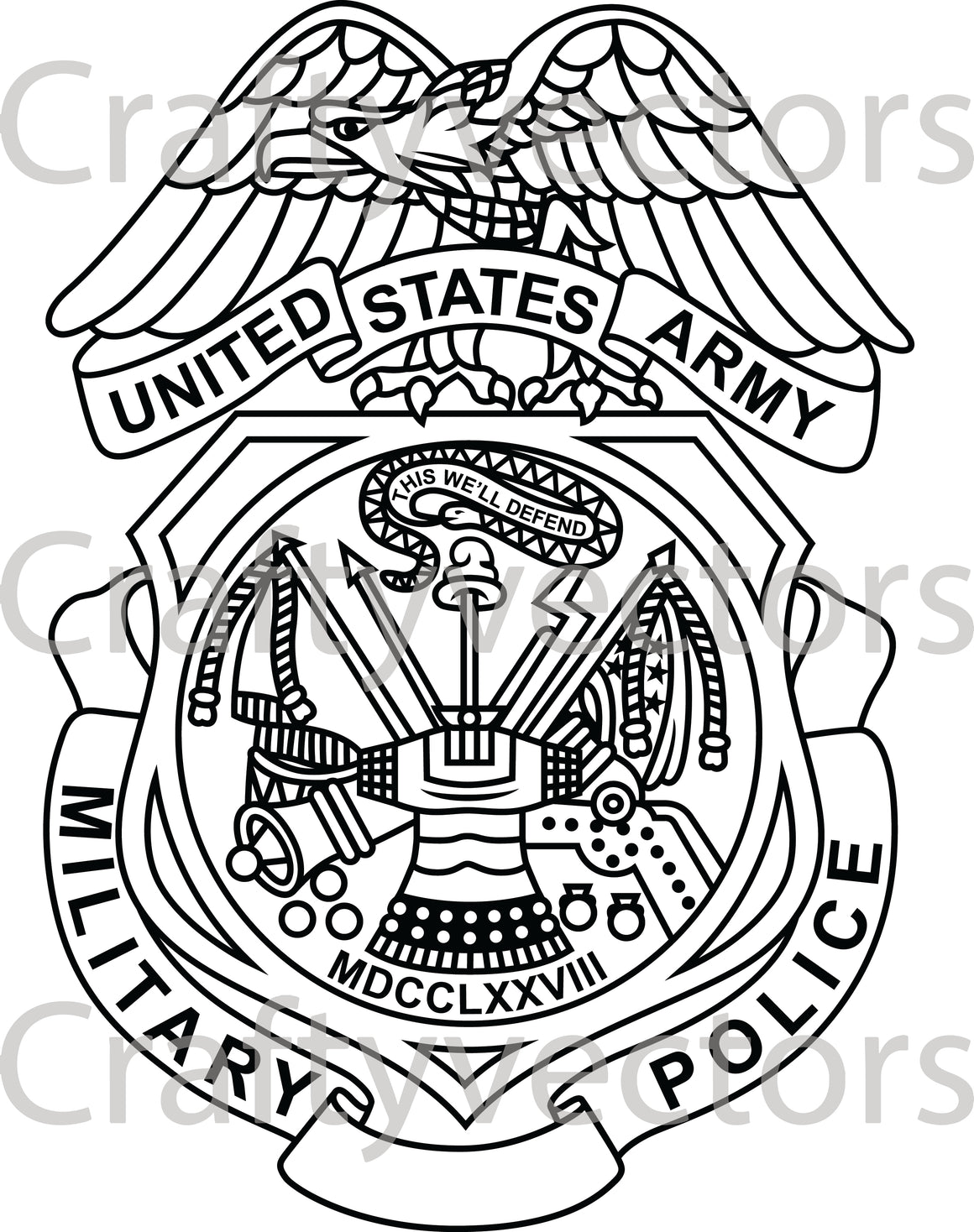 US Army Insignia Vector Files for Crafting. – Crafty Vectors