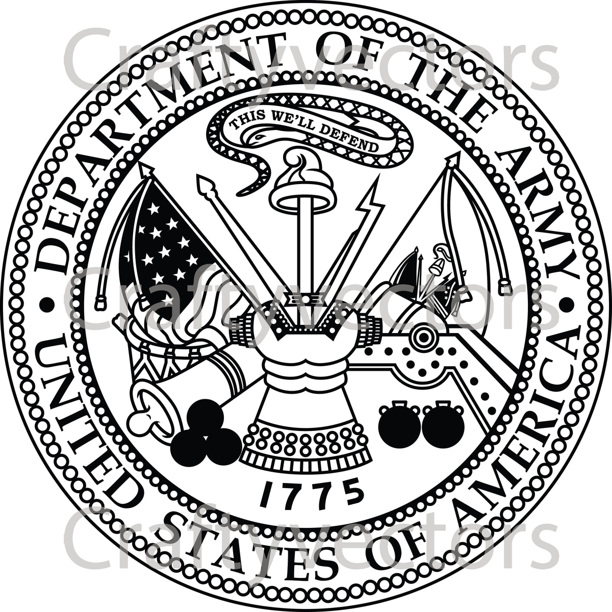 Department Army Logo Vector File – Crafty Vectors