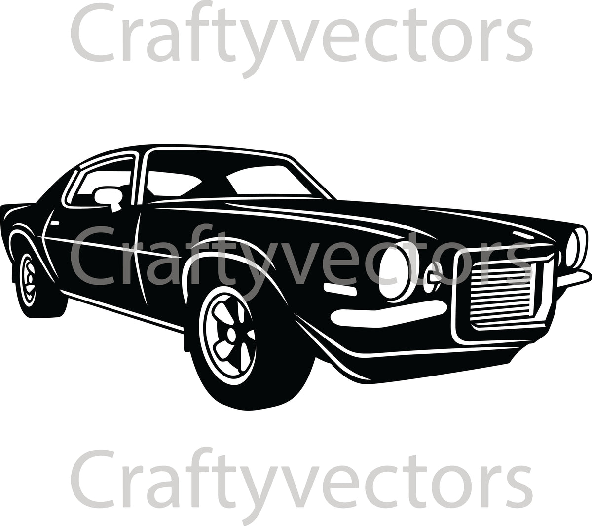 Chevrolet Camaro 1973 RS Vector – Crafty Vectors