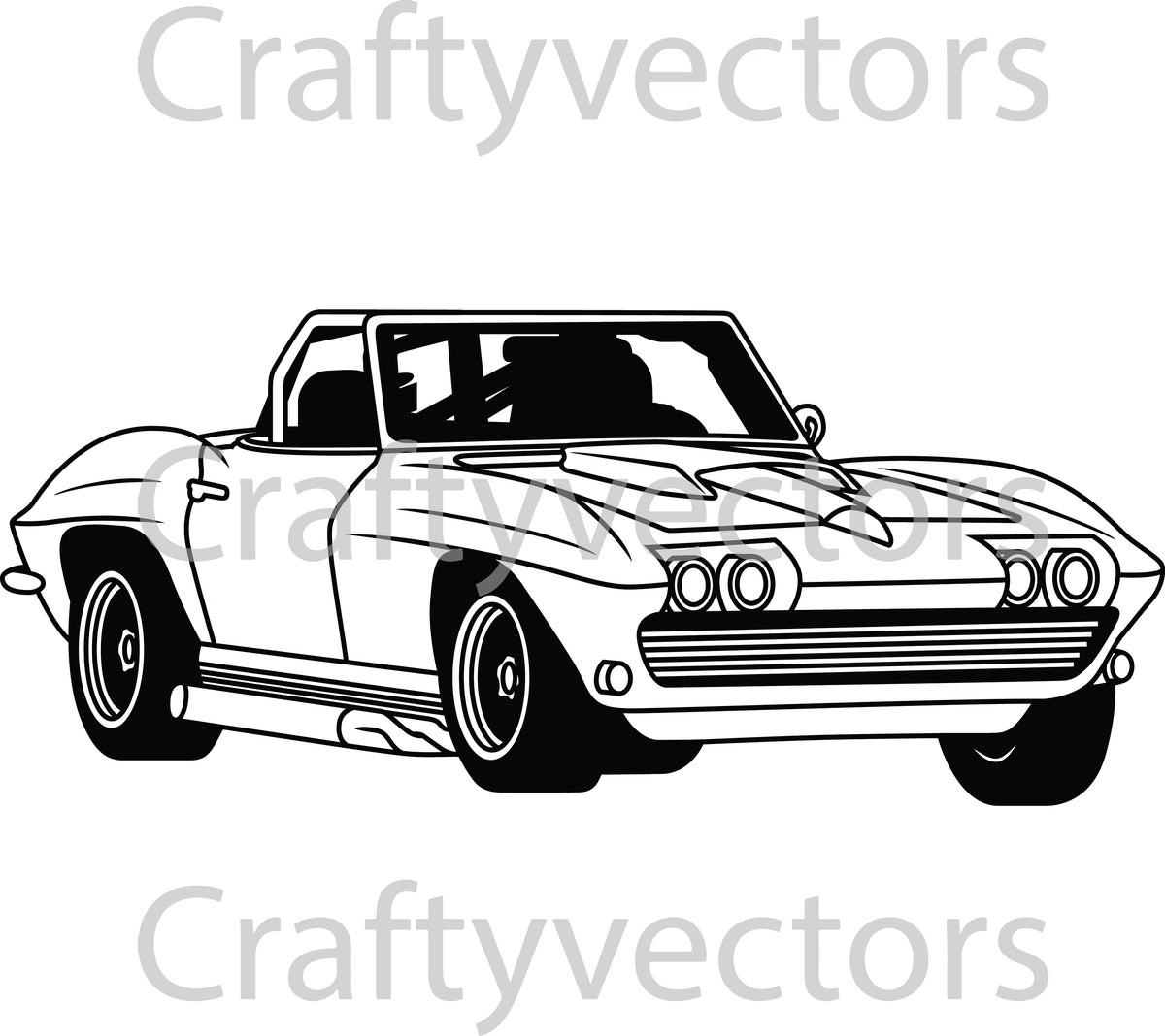 Chevrolet Corvette 1964 Race Car – Crafty Vectors