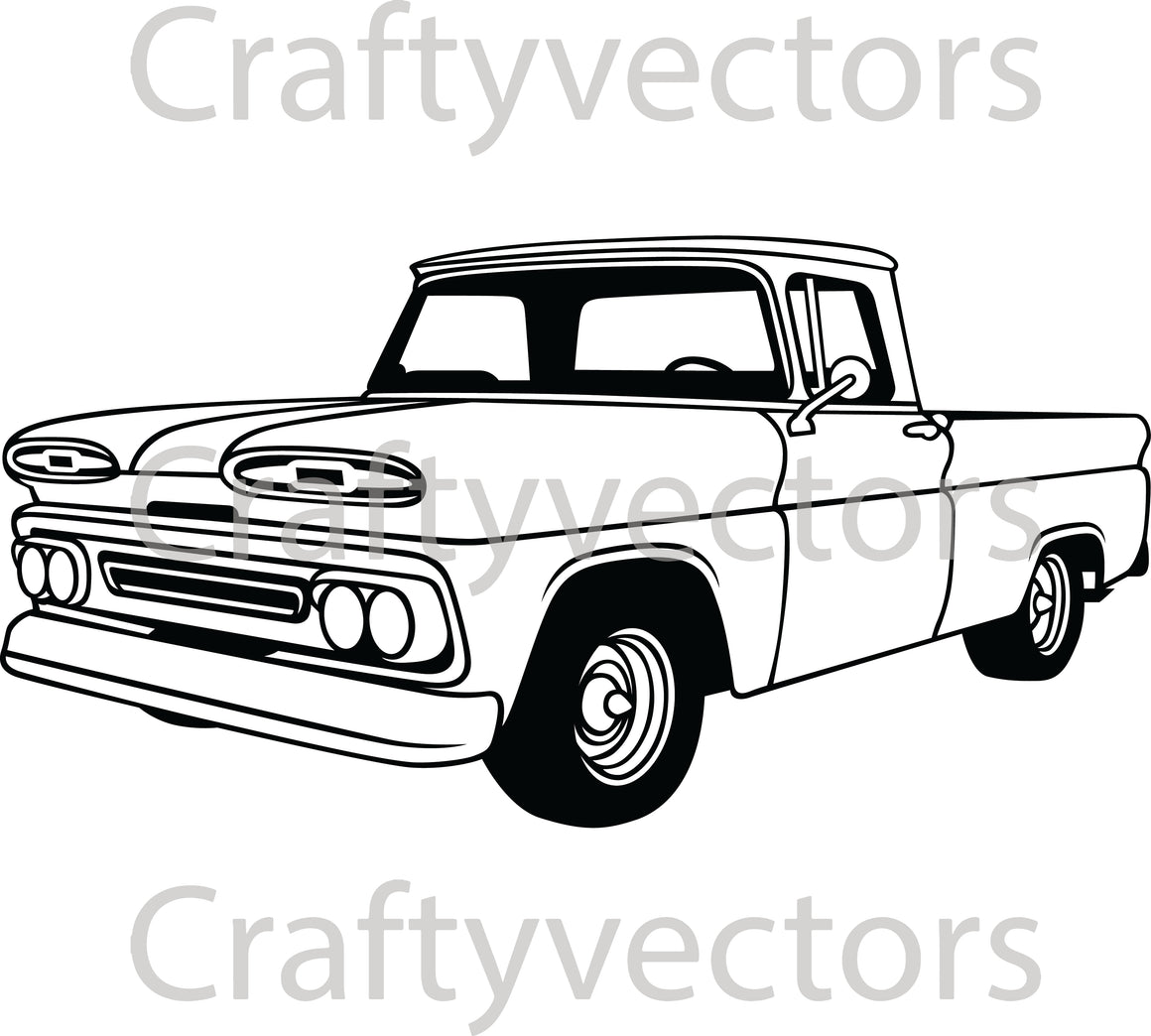 Chevrolet Apache 1961 Vector – Crafty Vectors
