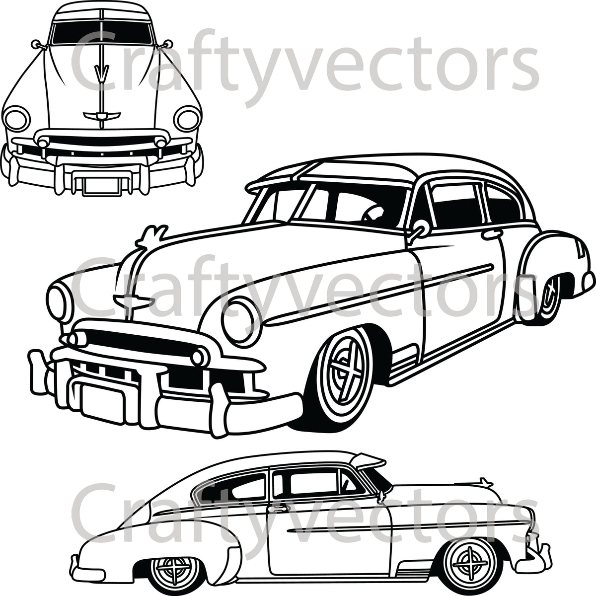 Chevrolet Fleetline 1949 Vector – Crafty Vectors