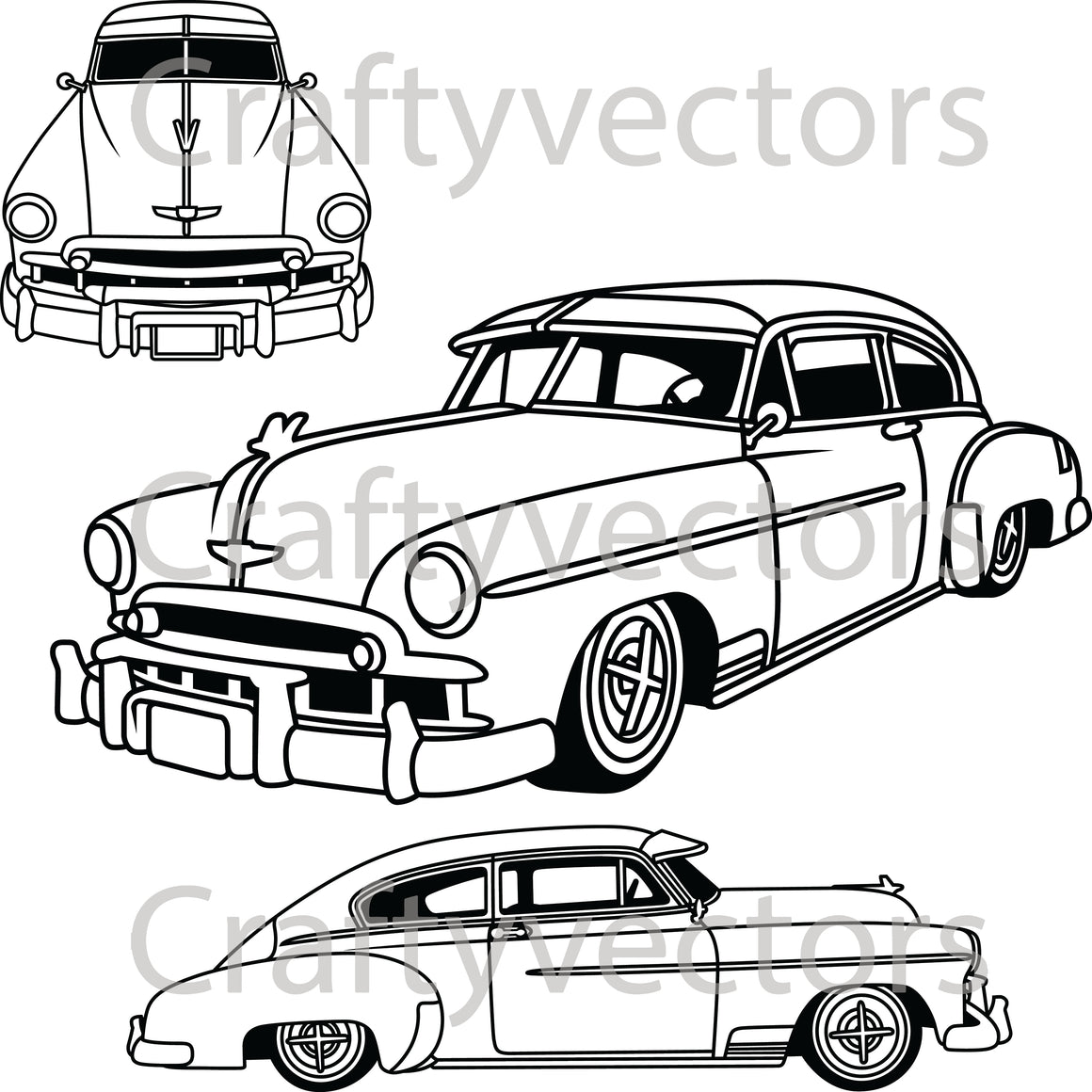 Chevrolet Car Vector Cut Files | SVG, DXF, PNG JPEG & EPS – Crafty Vectors