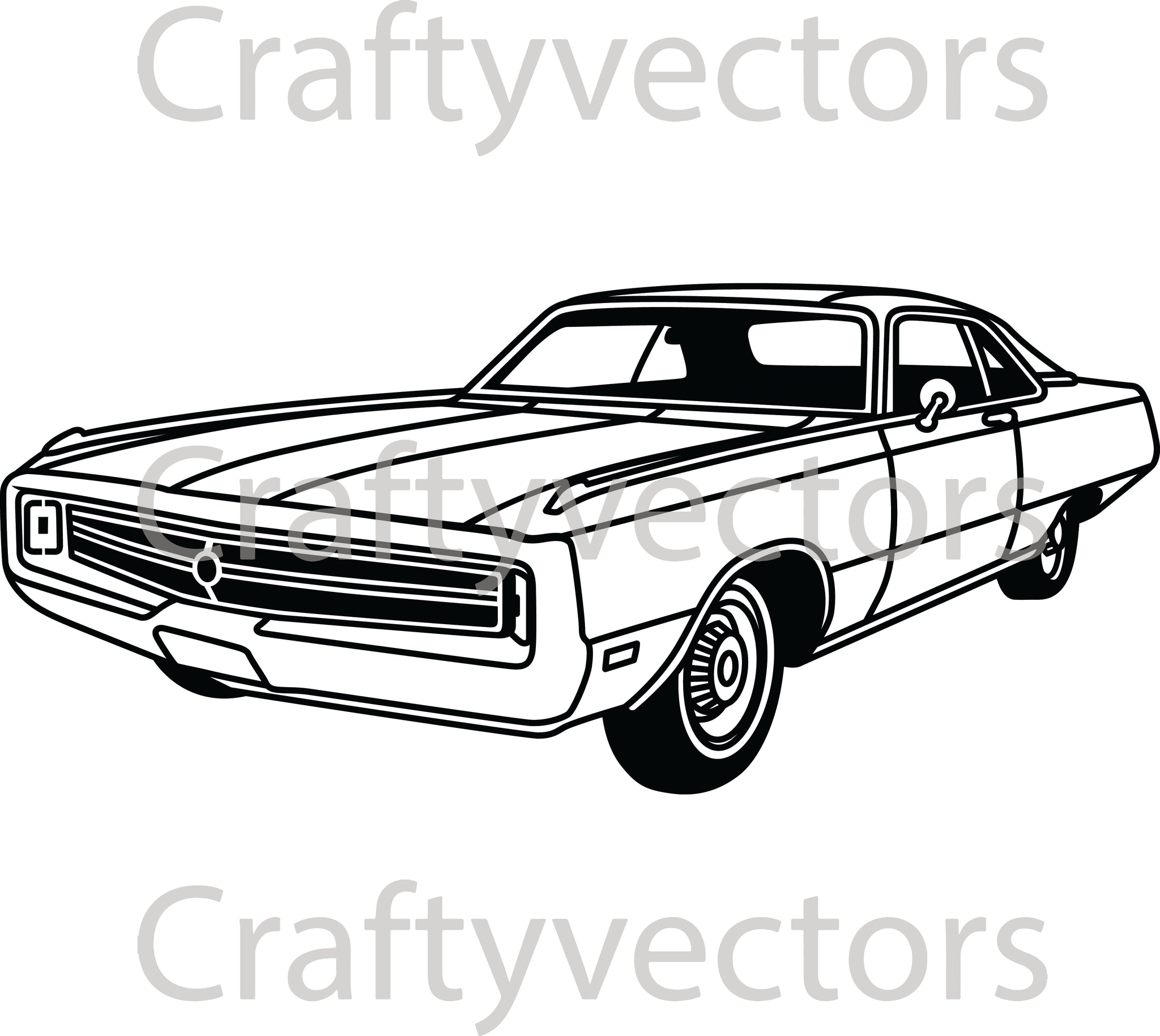 Chrysler 300 1969 Vector – Crafty Vectors