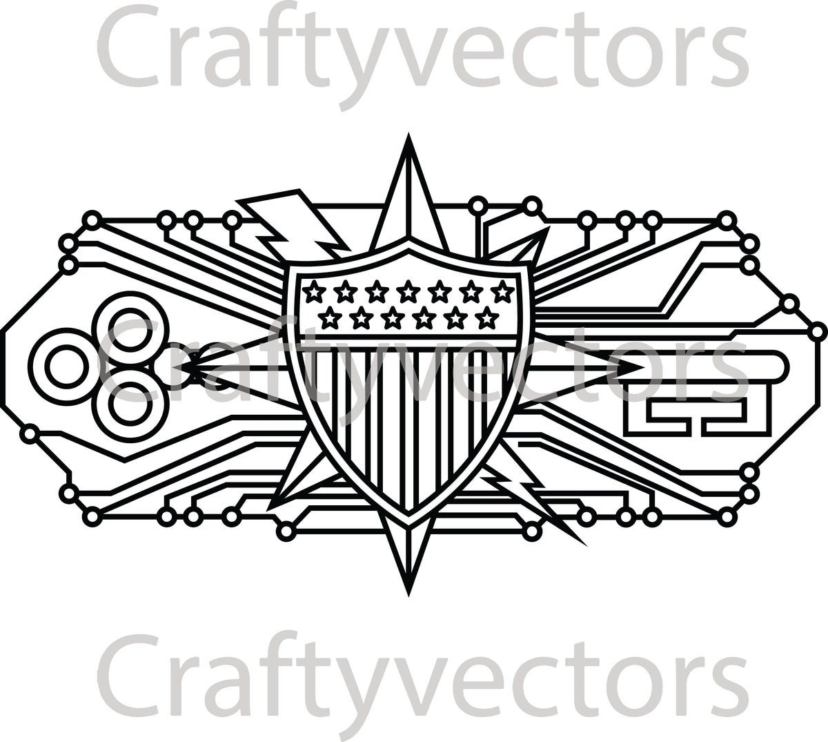 Coast Guard Cyberspace Insignia Vector File – Crafty Vectors