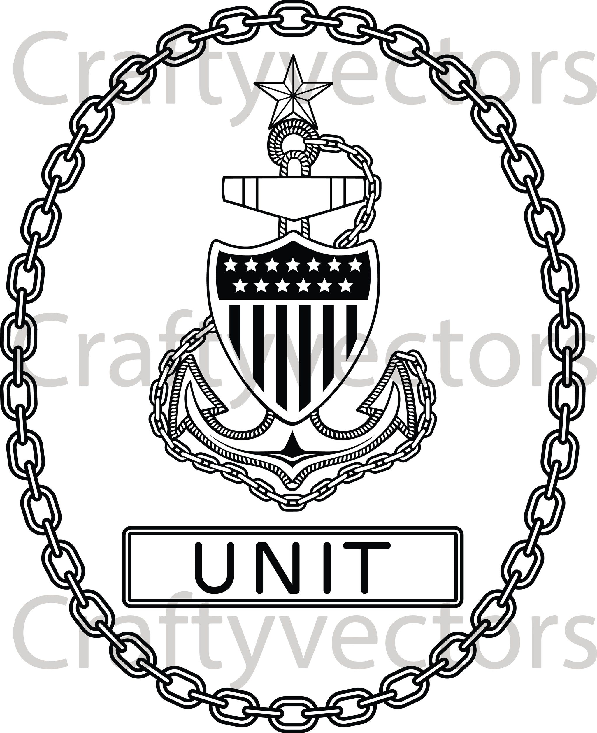 Us Coast Guard Military Insignia Clip Art Navy Coast Guard Boatswains
