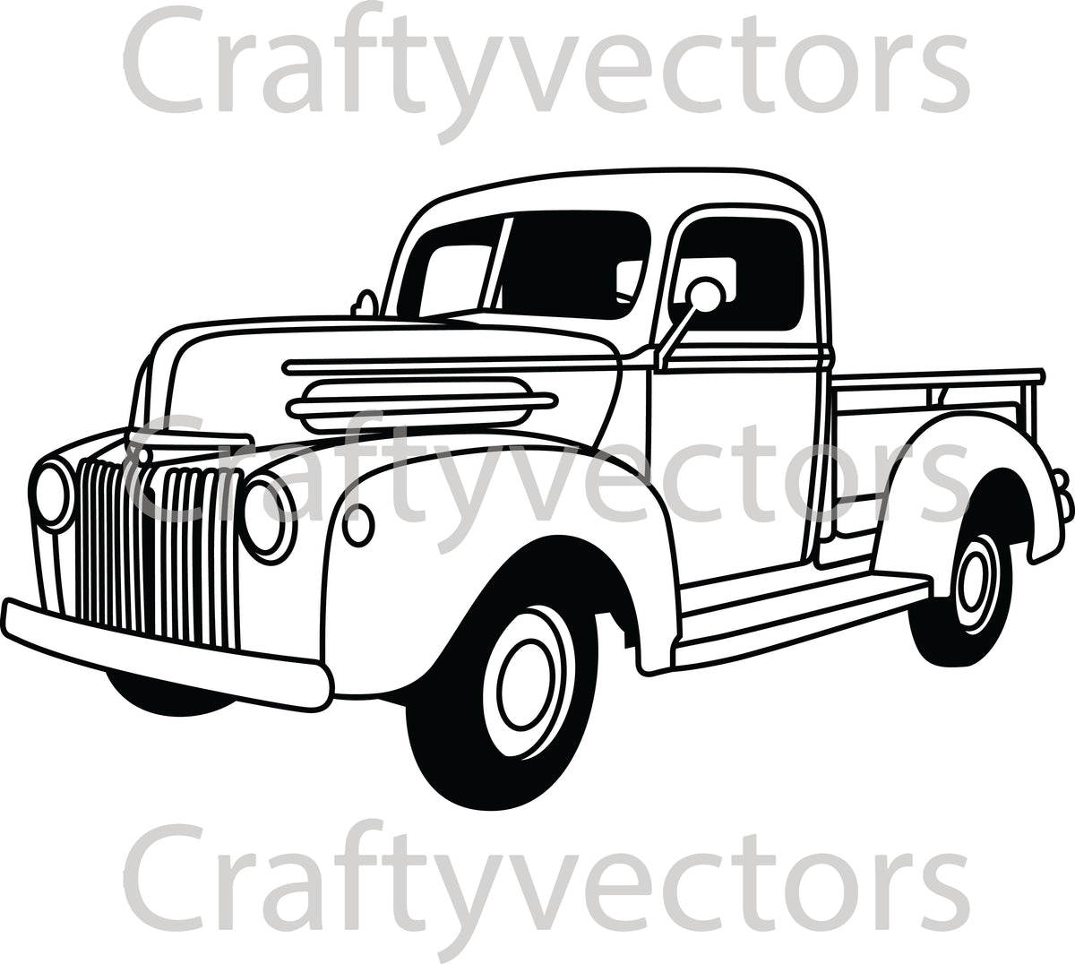 Ford Pick Up 1947 Vector – Crafty Vectors