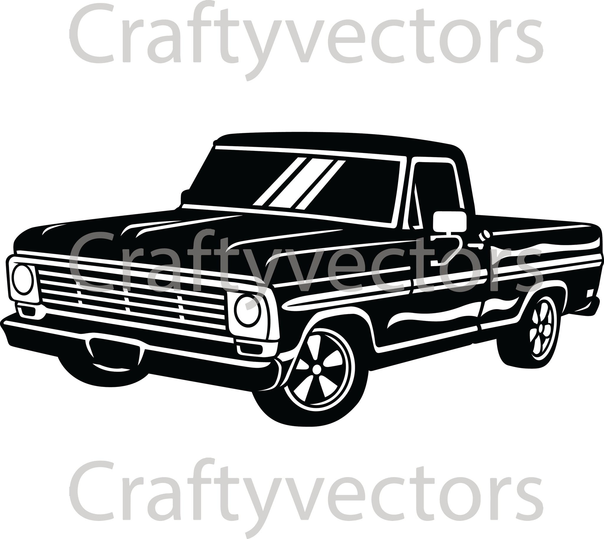 Ford F100 1968 Vector – Crafty Vectors