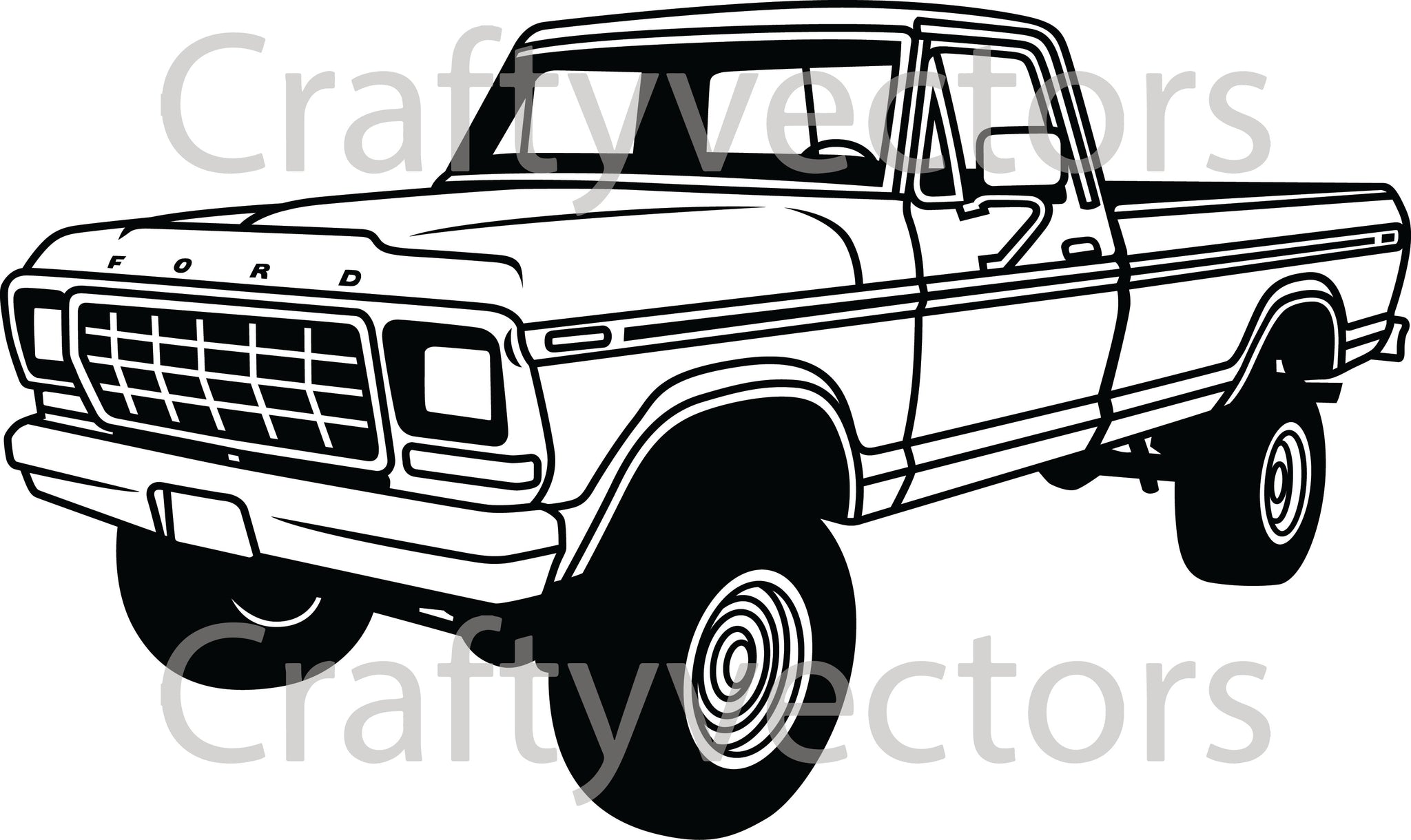 Ford F250 1978 Vector – Crafty Vectors