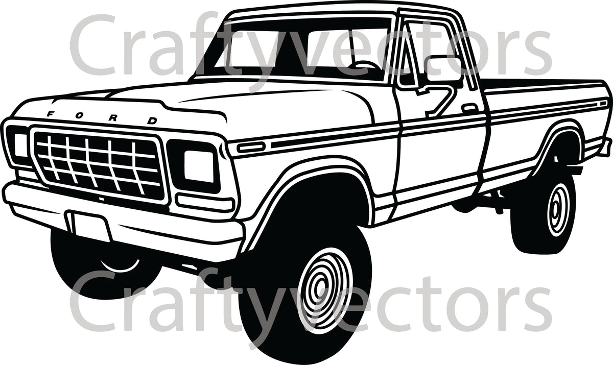Ford F250 1978 Vector – Crafty Vectors