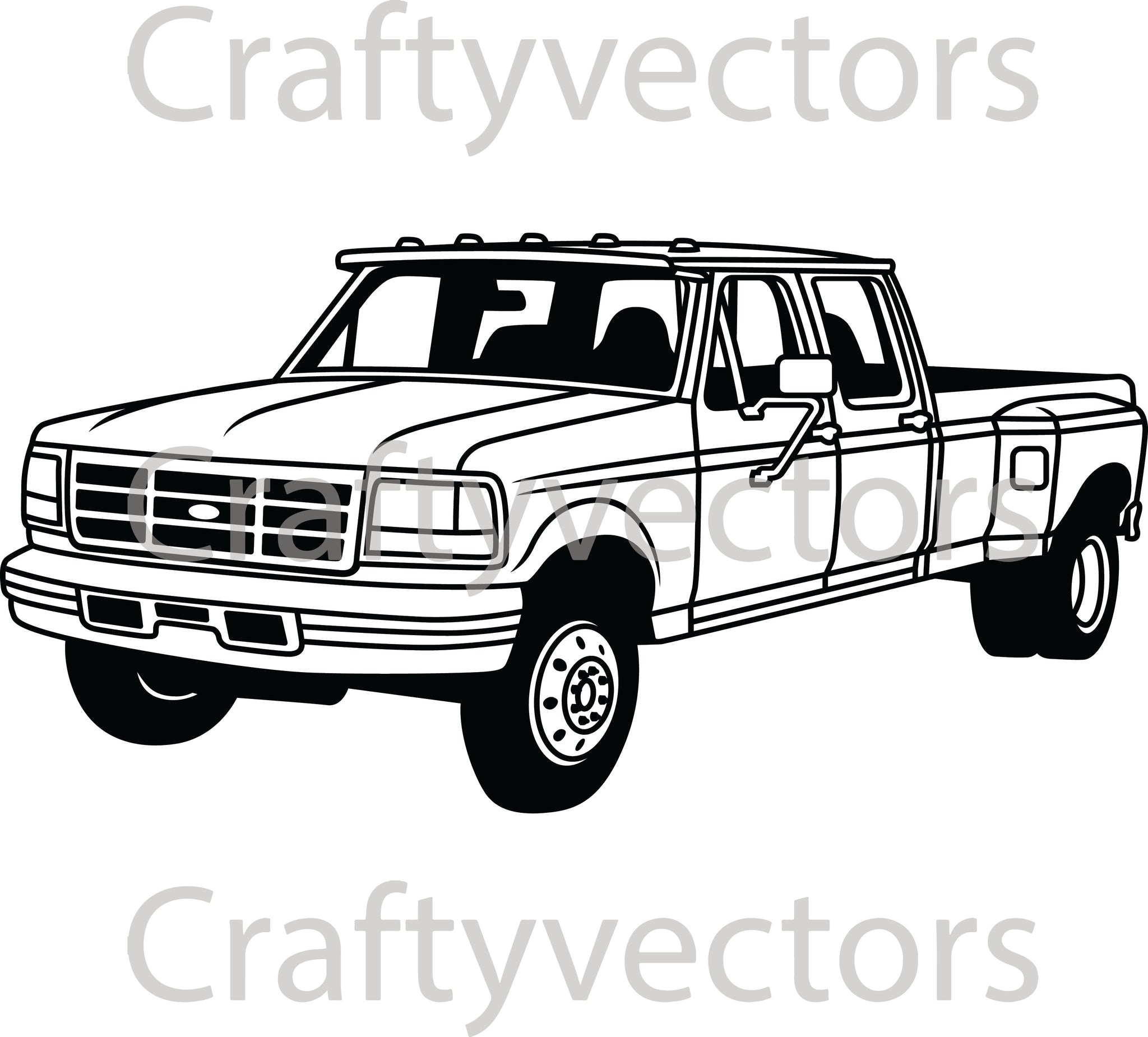 Ford F350 1997 Dually Vector – Crafty Vectors