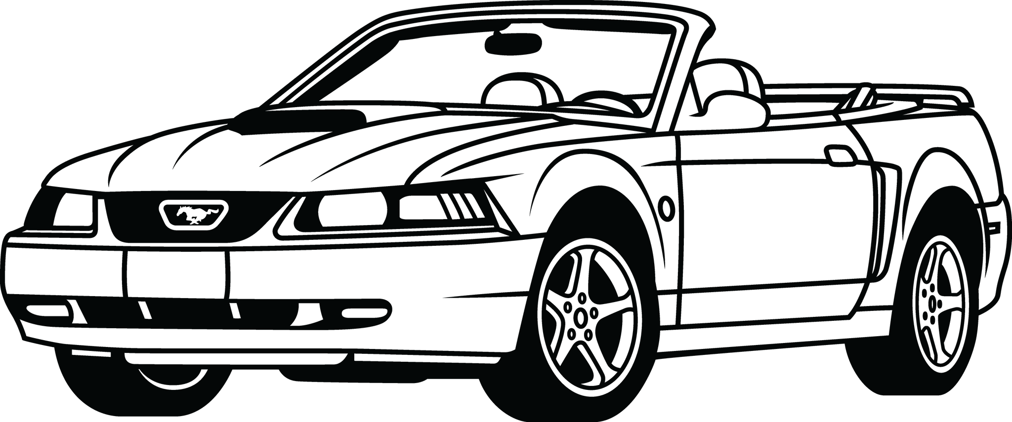 Ford Mustang 2004 GT Convertible Vector – Crafty Vectors