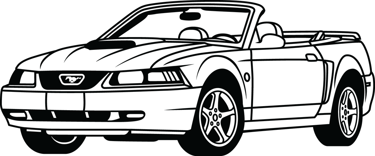 Ford Mustang 2004 GT Convertible Vector – Crafty Vectors