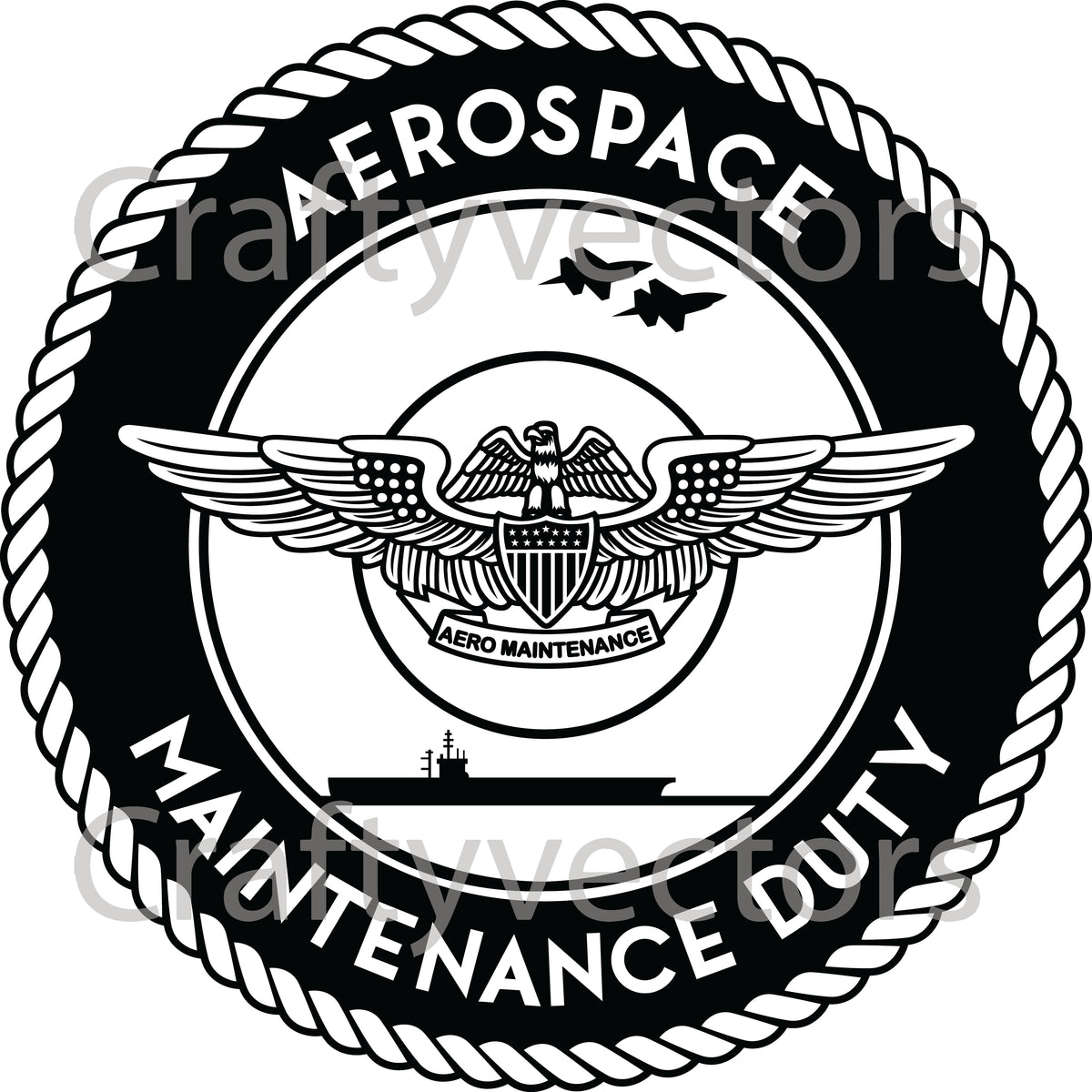 Aerospace Maintenance Duty Vector File SVG, DXF, PNG & EPS – Crafty Vectors