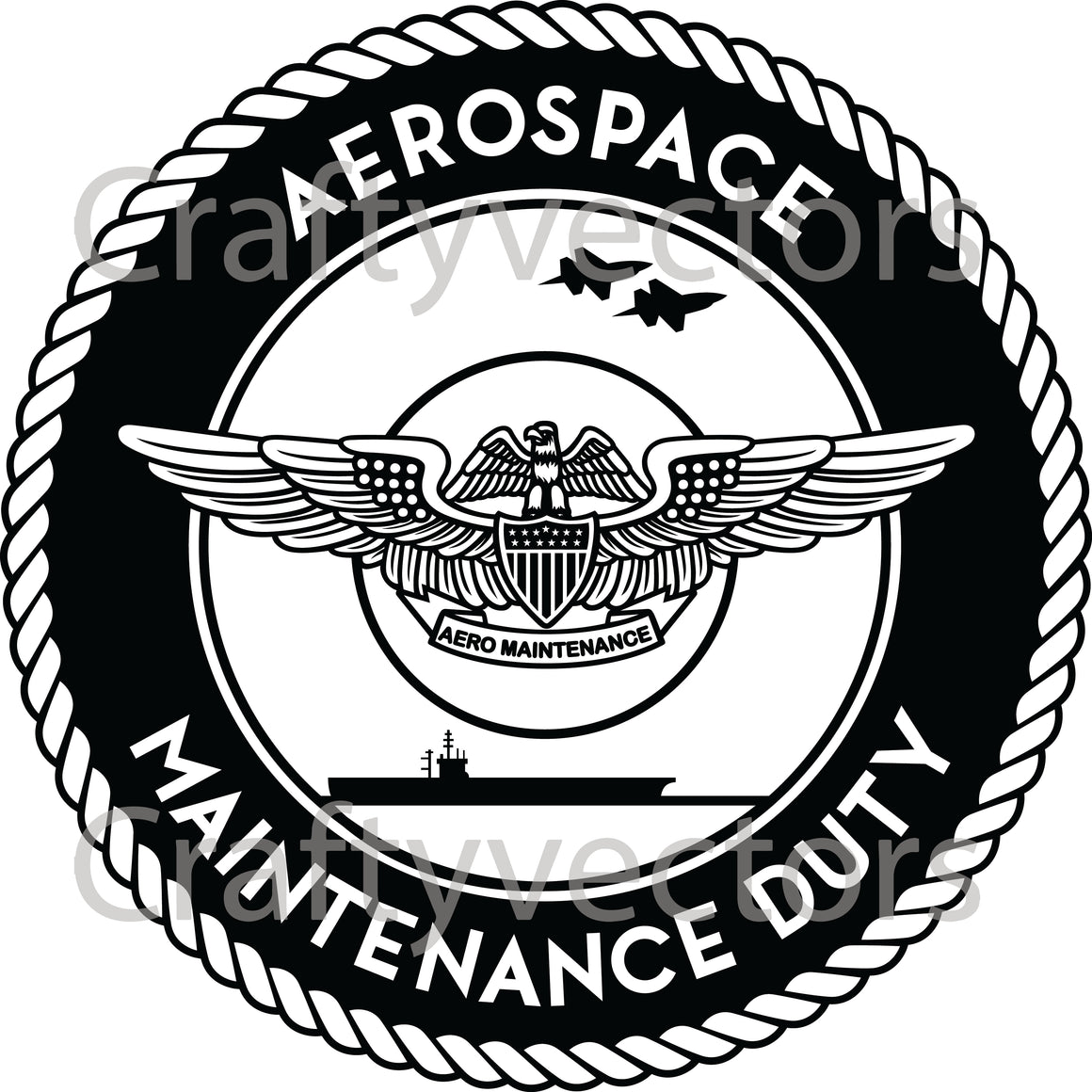 Aerospace Maintenance Duty Vector File SVG, DXF, PNG & EPS – Crafty Vectors