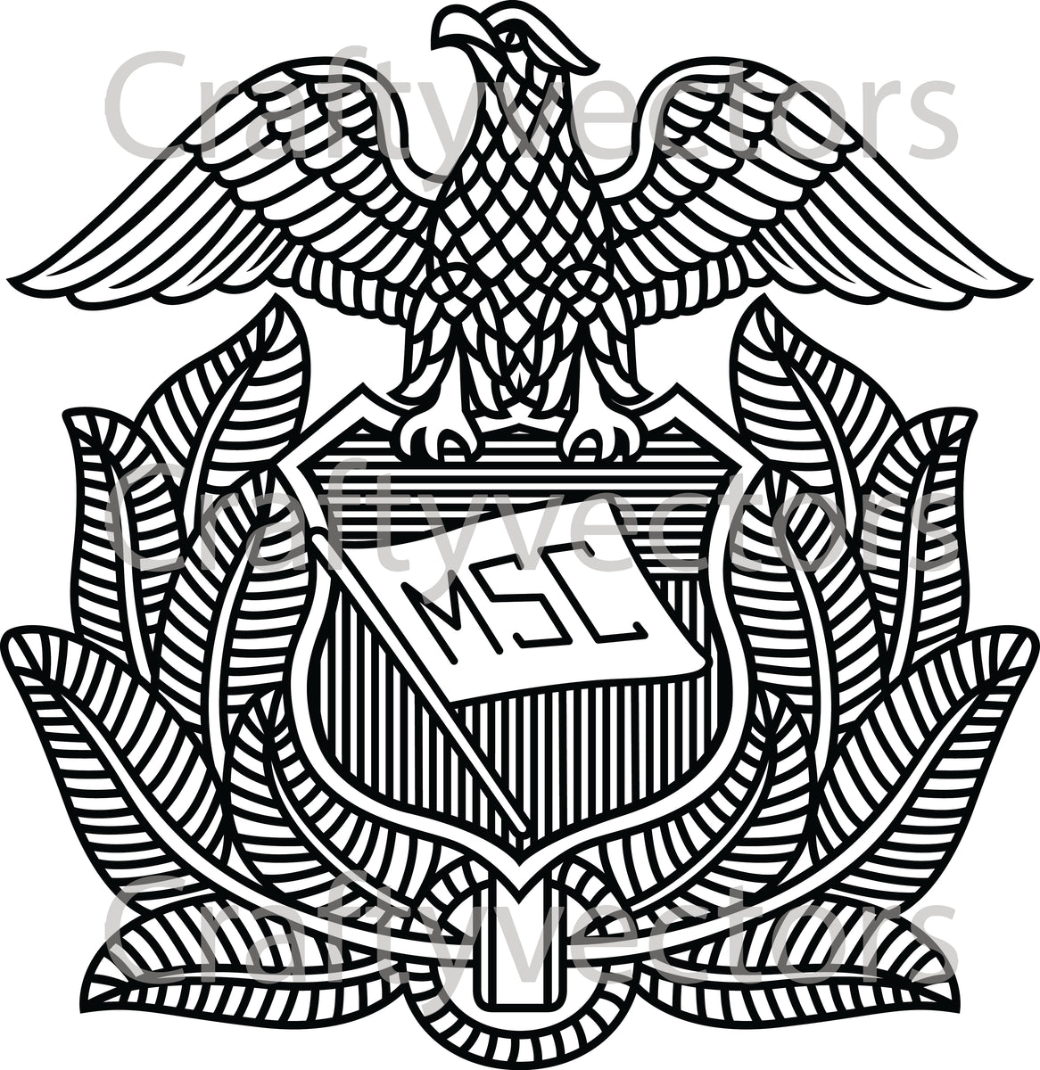 Navy Sealift Command Officer Badge Vector File (Copy) – Crafty Vectors