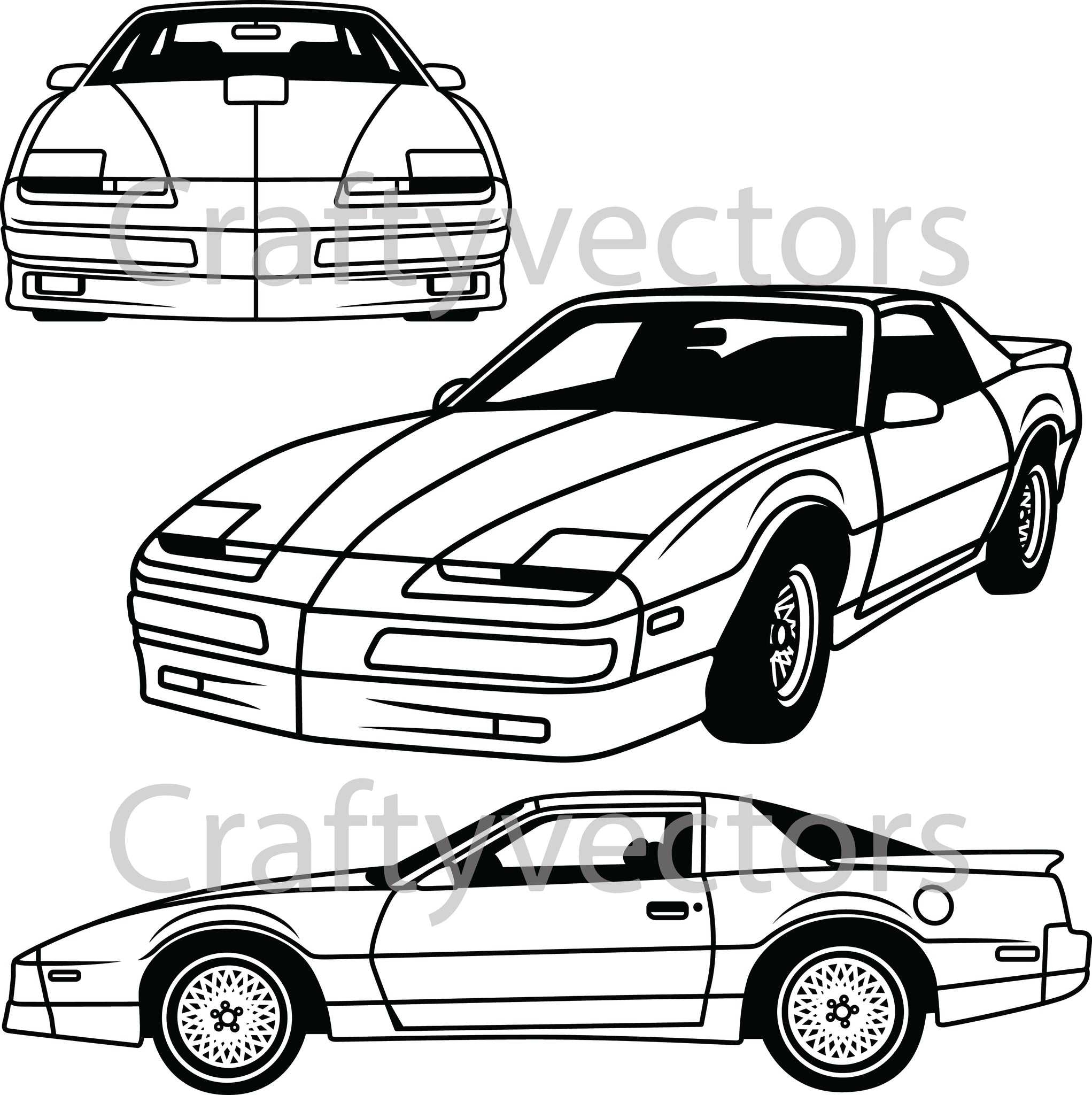 Pontiac Trans Am 1989 Vector – Crafty Vectors