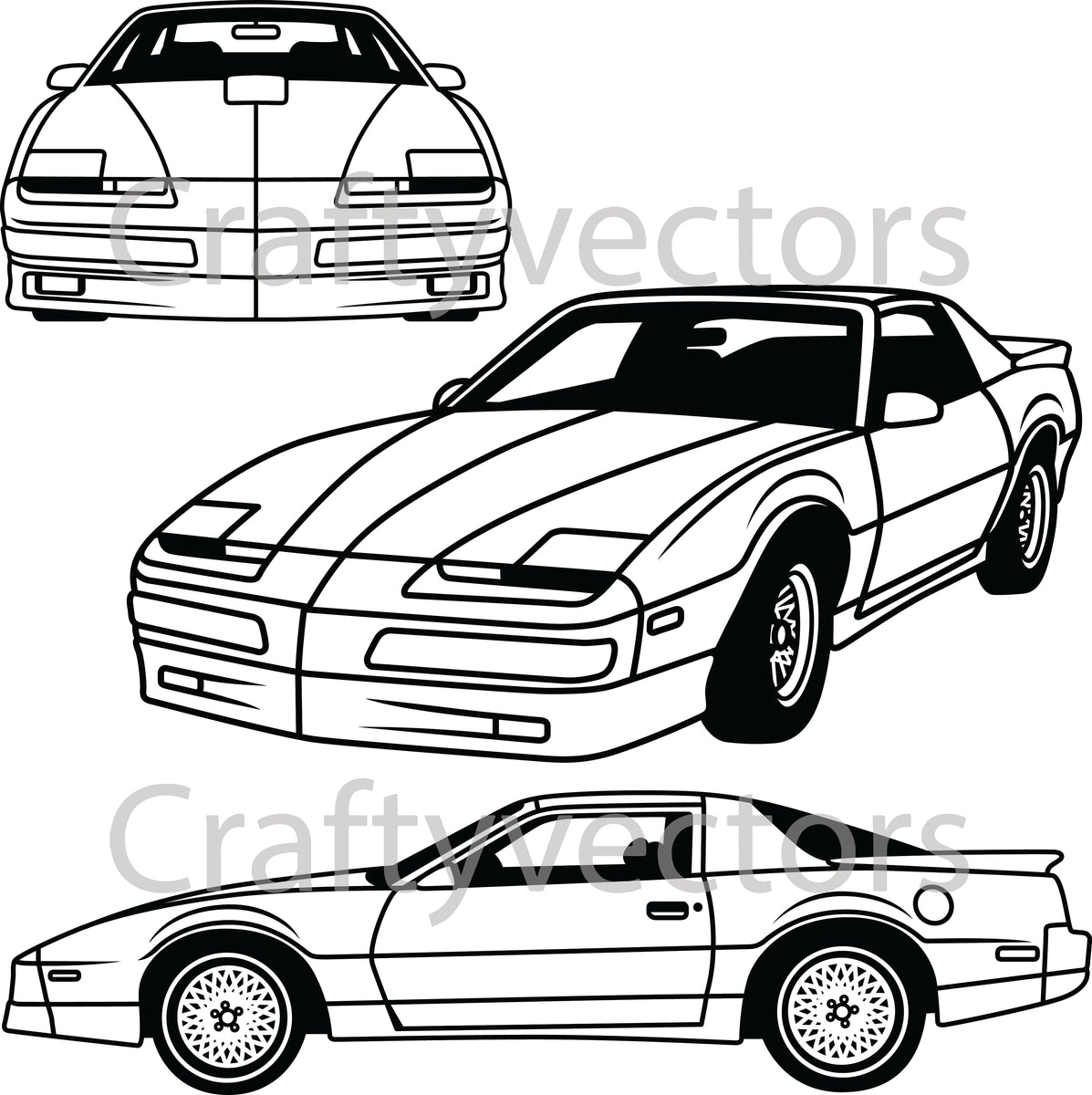 Pontiac Trans Am 1989 Vector – Crafty Vectors