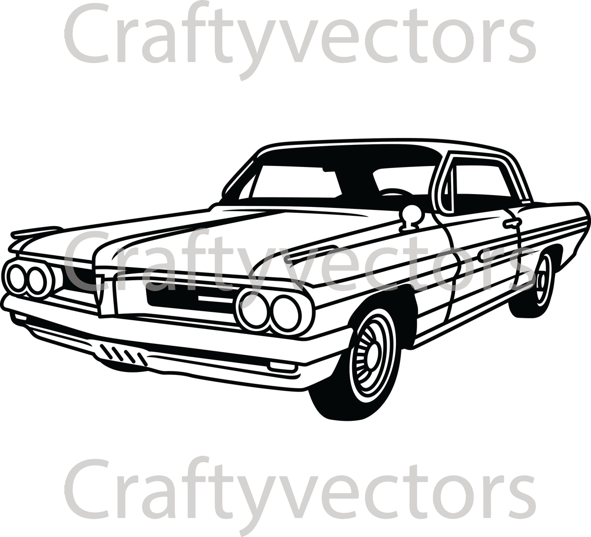 Pontiac Grand Prix 1962 Vector – Crafty Vectors