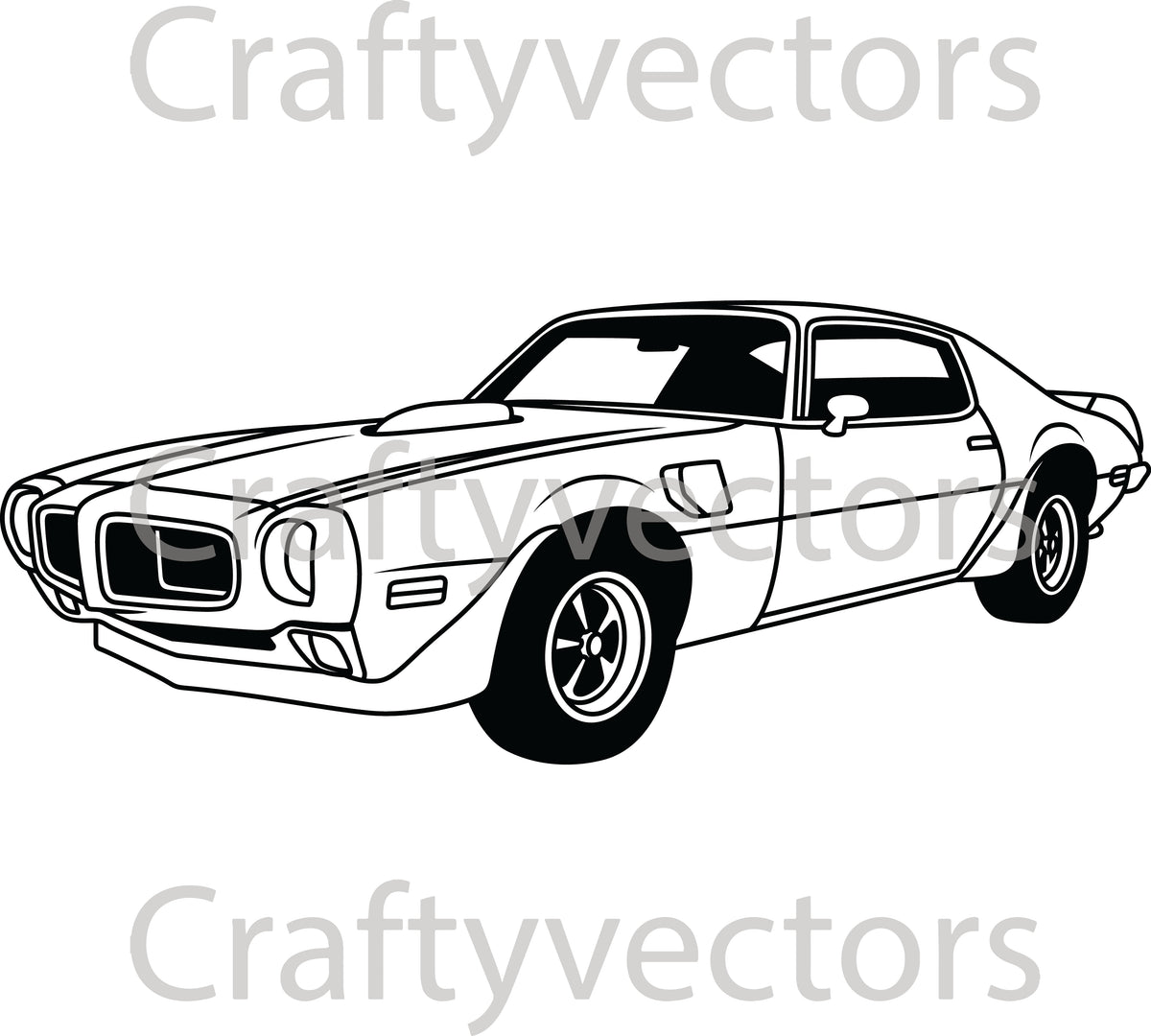 Pontiac Trans Am 1990 Vector – Crafty Vectors