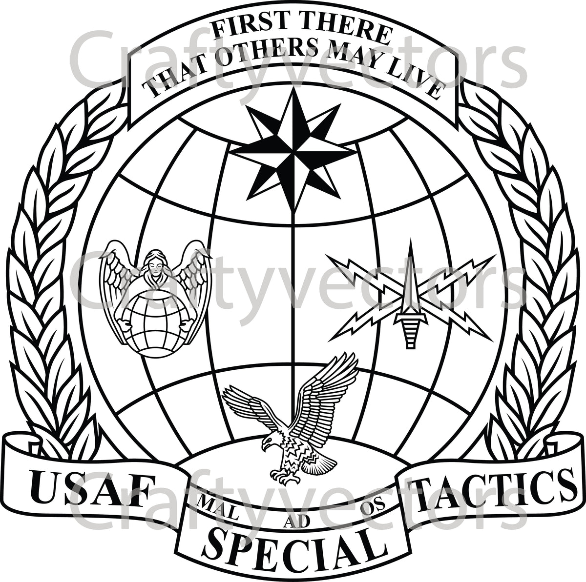 Air Force Special Tactics Officer Badge Vector File – Crafty Vectors