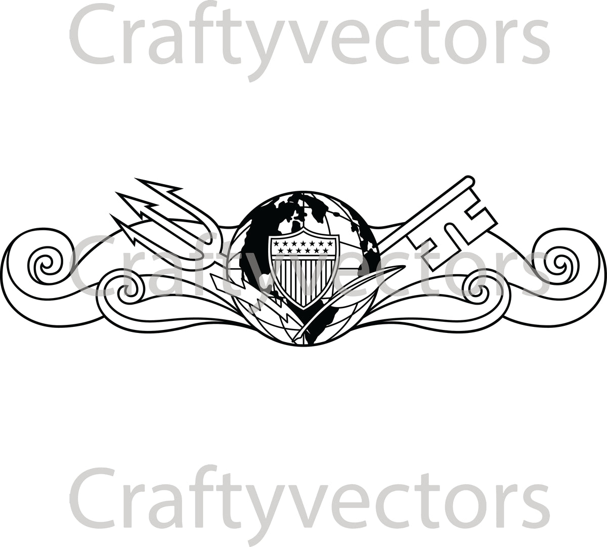 Coast Guard Intelligence Professional Badge Vector File – Crafty Vectors