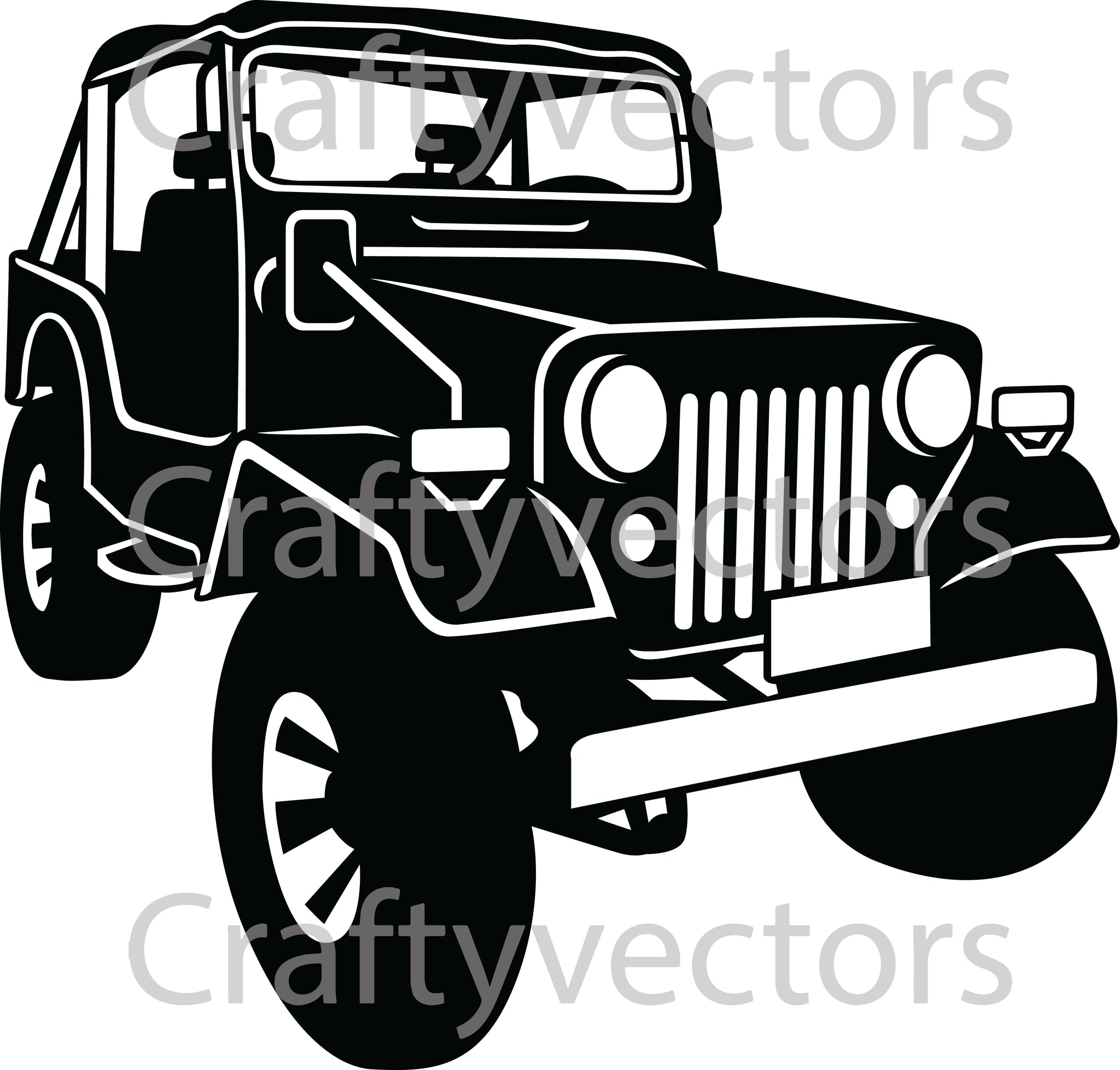 Willys Jeep 1970 CNC Vector – Crafty Vectors