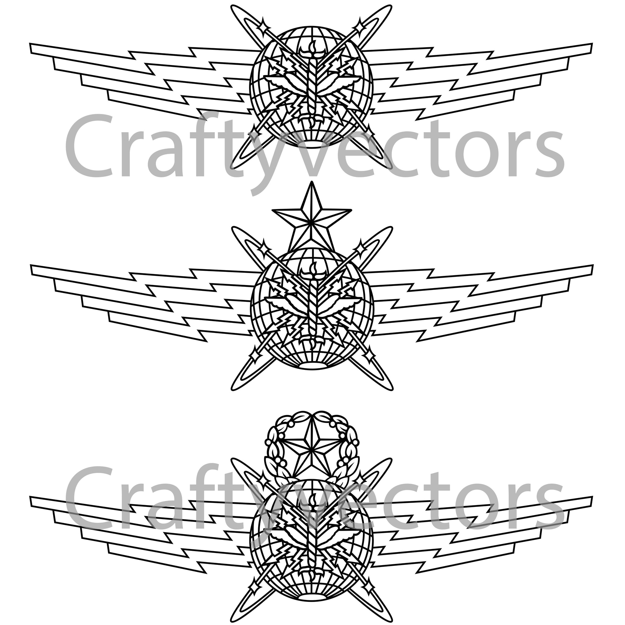 Air Force Cyberspace Operator Badge Vector File – Crafty Vectors