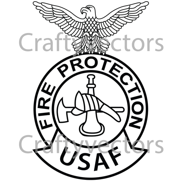 Air Force Fire Protection Badge Vector File – Crafty Vectors