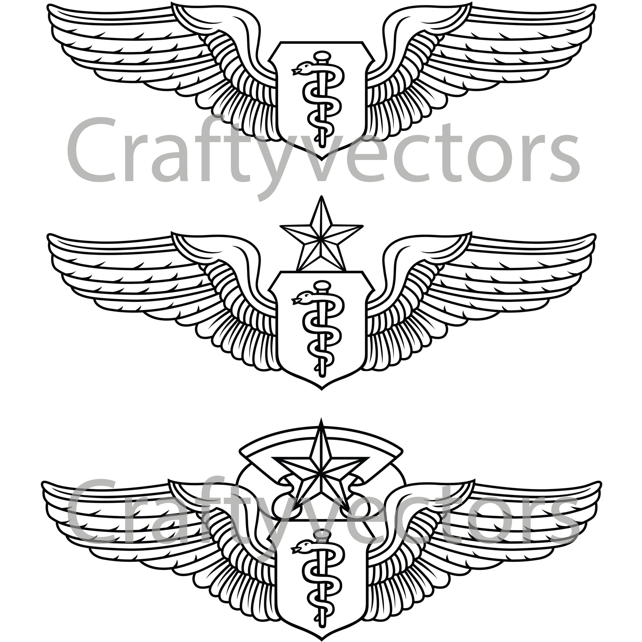 Air Force Flight Surgeon Badge Vector File – Crafty Vectors