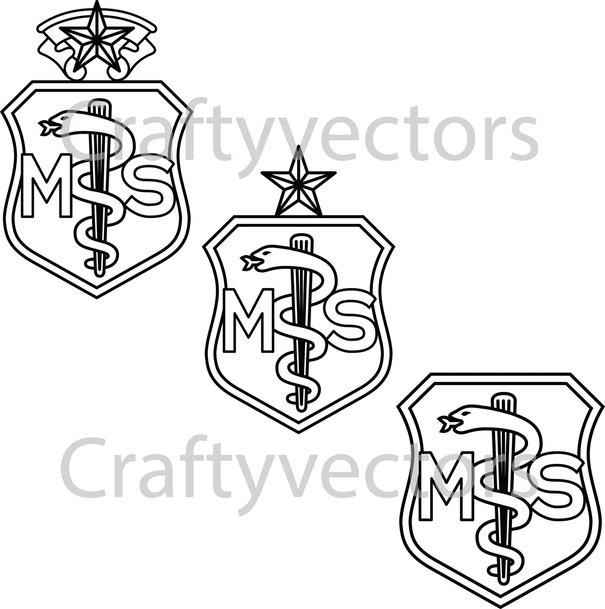 Air Force Medical Services Corps Badge Vector File – Crafty Vectors