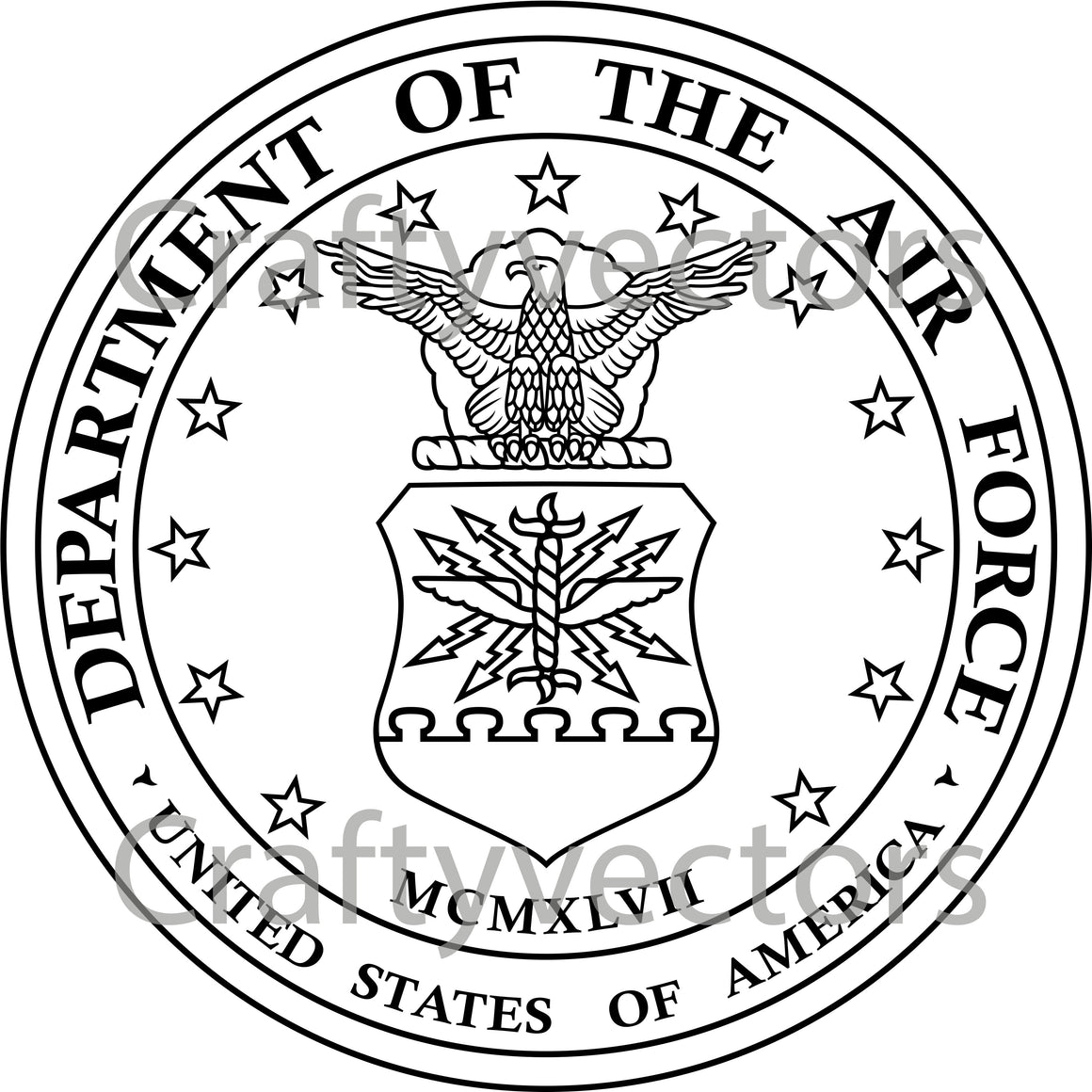 US Air Force Insignia Vector Files for Crafting. – Crafty Vectors
