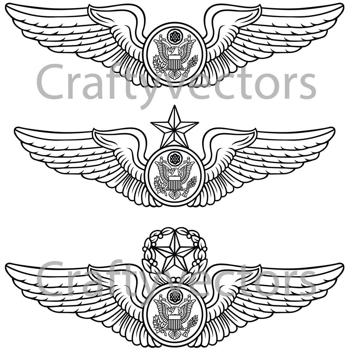 US Air Force Insignia Vector Files for Crafting. – Crafty Vectors