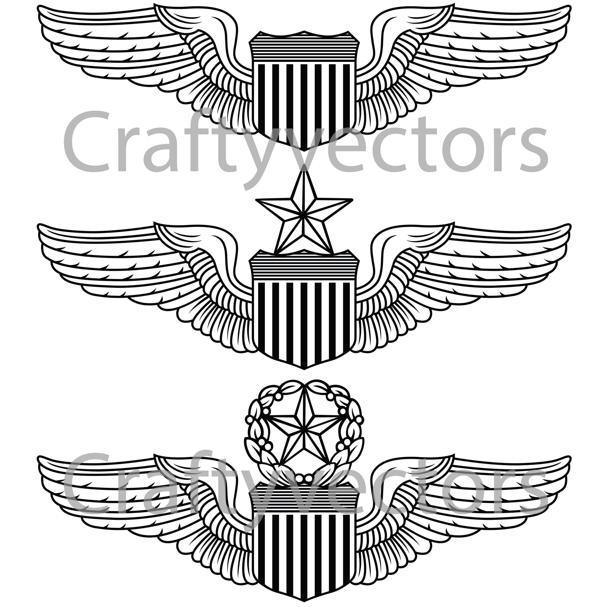 Air Force Pilot Badge Vector File – Crafty Vectors
