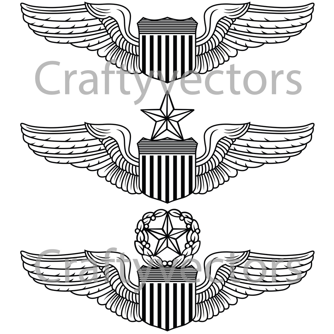 Air Force Pilot Badge Vector File – Crafty Vectors