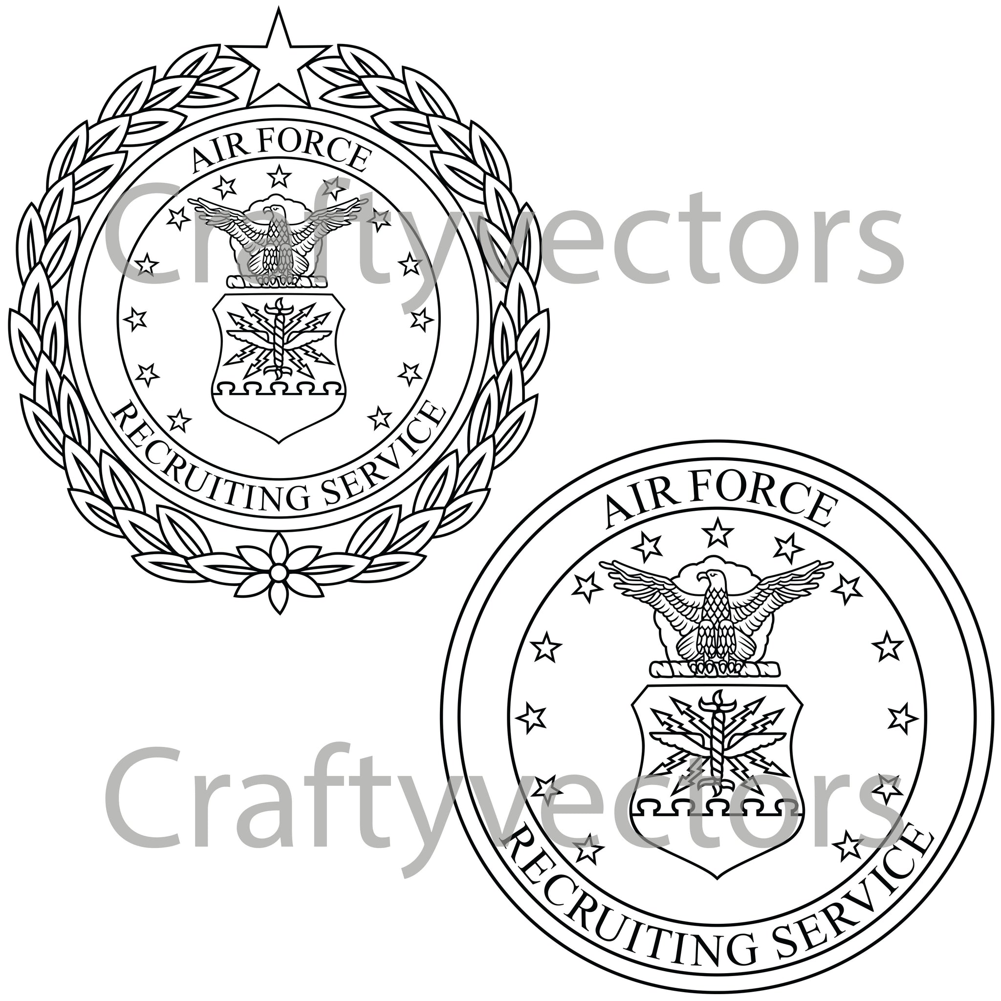 Air Force Recruitment Badge Vector File – Crafty Vectors