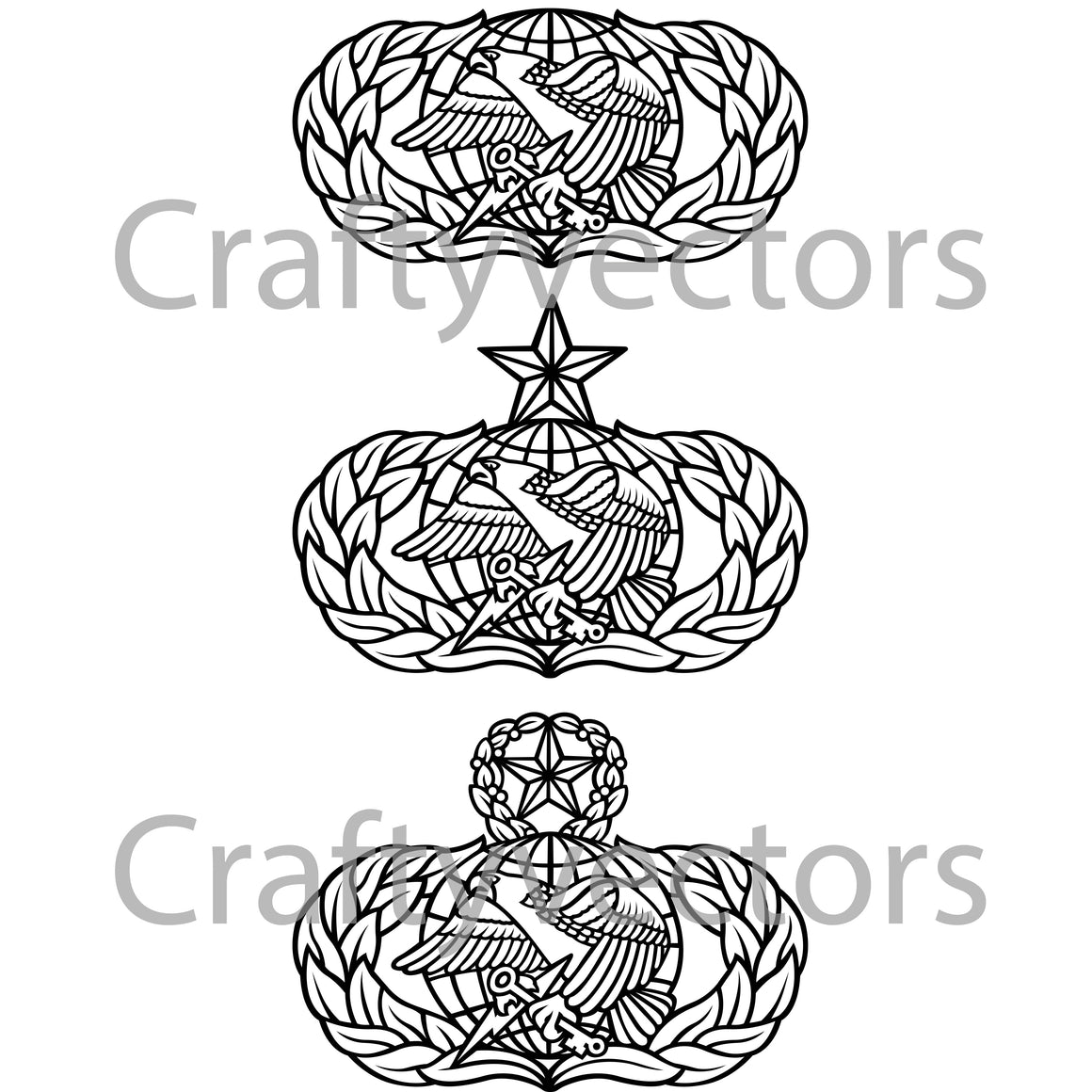US Air Force Insignia Vector Files for Crafting. – Crafty Vectors
