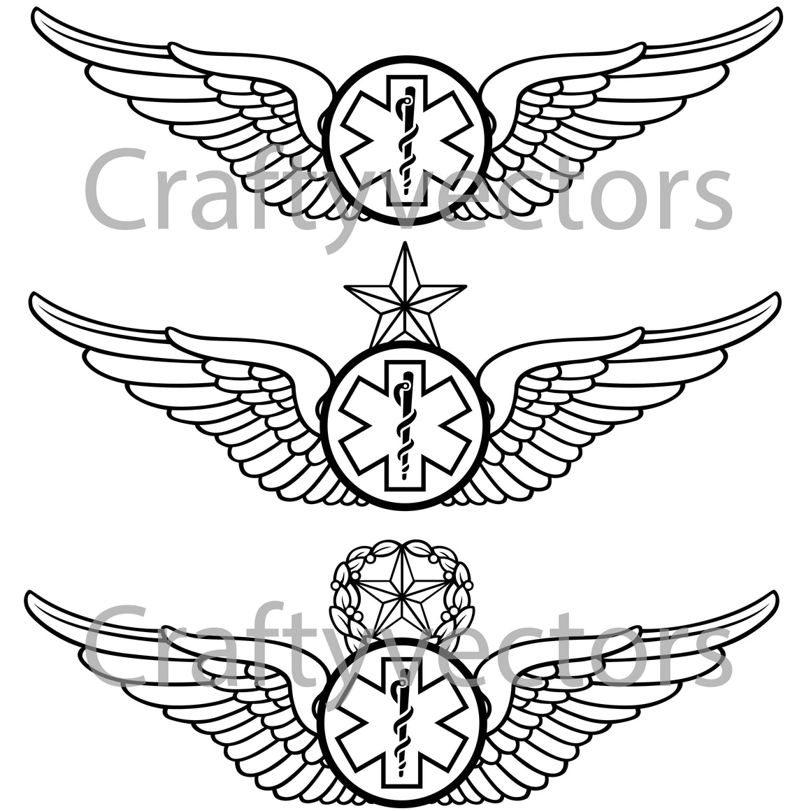 Army Emergency Medical Technician Badge Vector File – Crafty Vectors