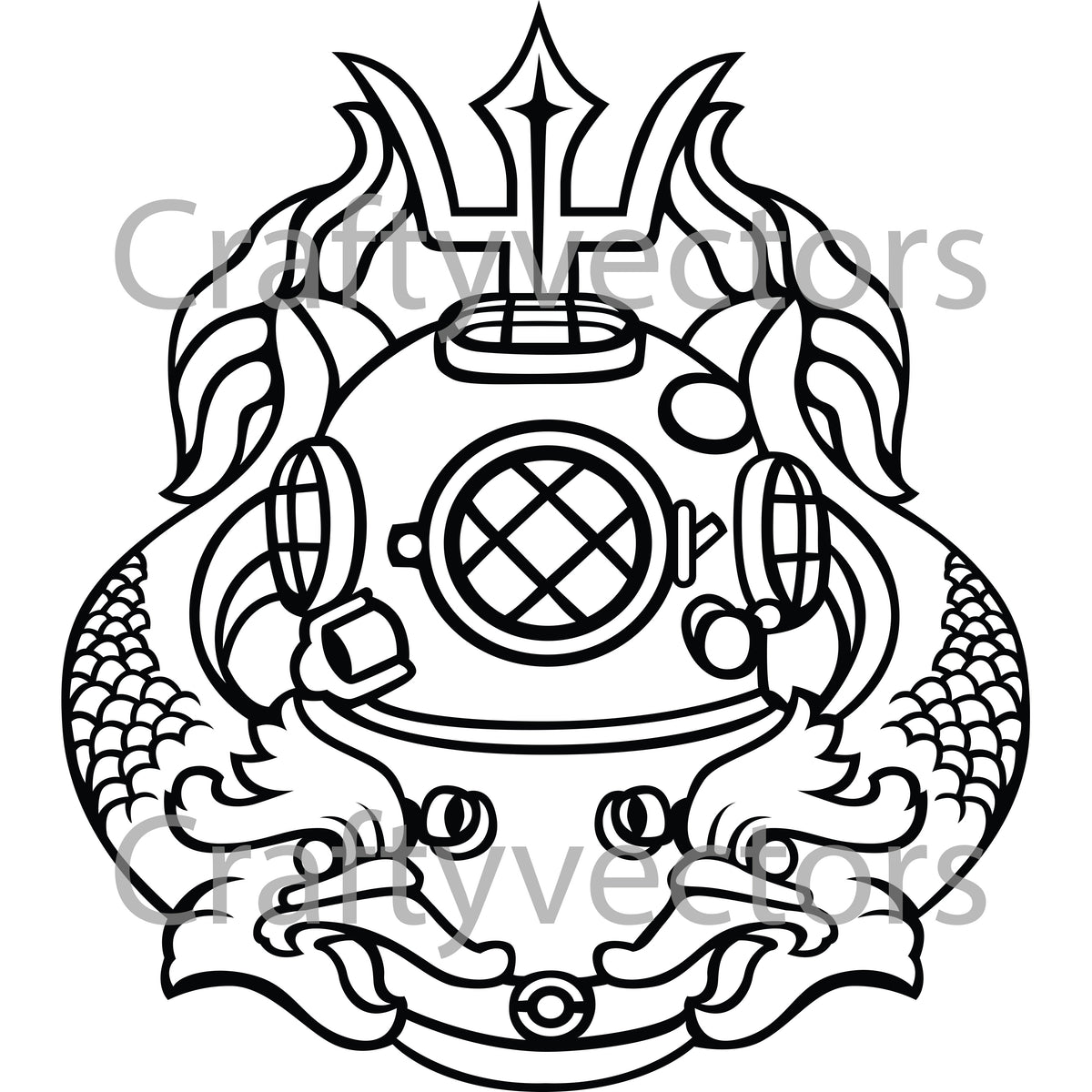 Army Master Diver Badge Vector File – Crafty Vectors