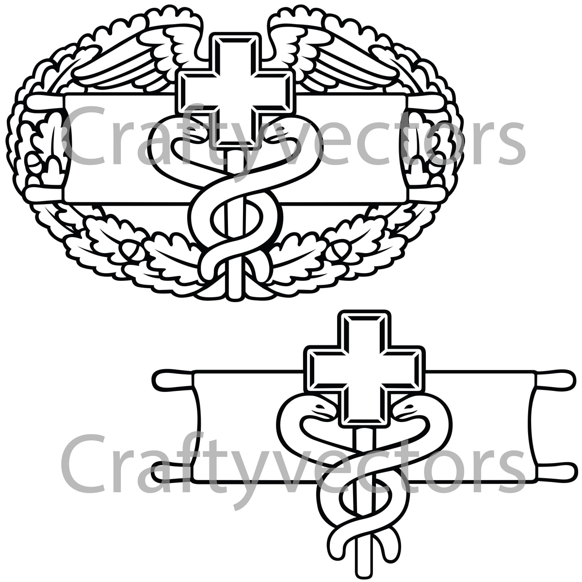 Army Medical Badge Vector File – Crafty Vectors