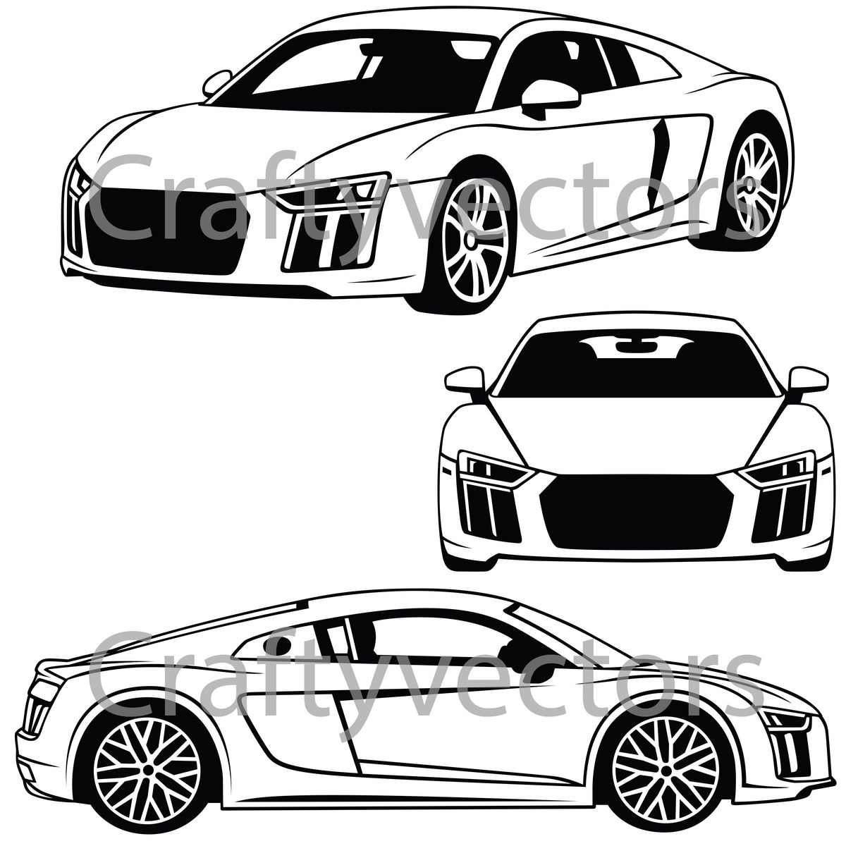 Audi R8 V10 2018 Vector – Crafty Vectors