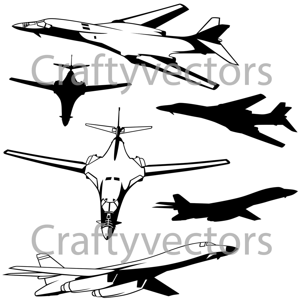 B1B Bomber Vector File – Crafty Vectors