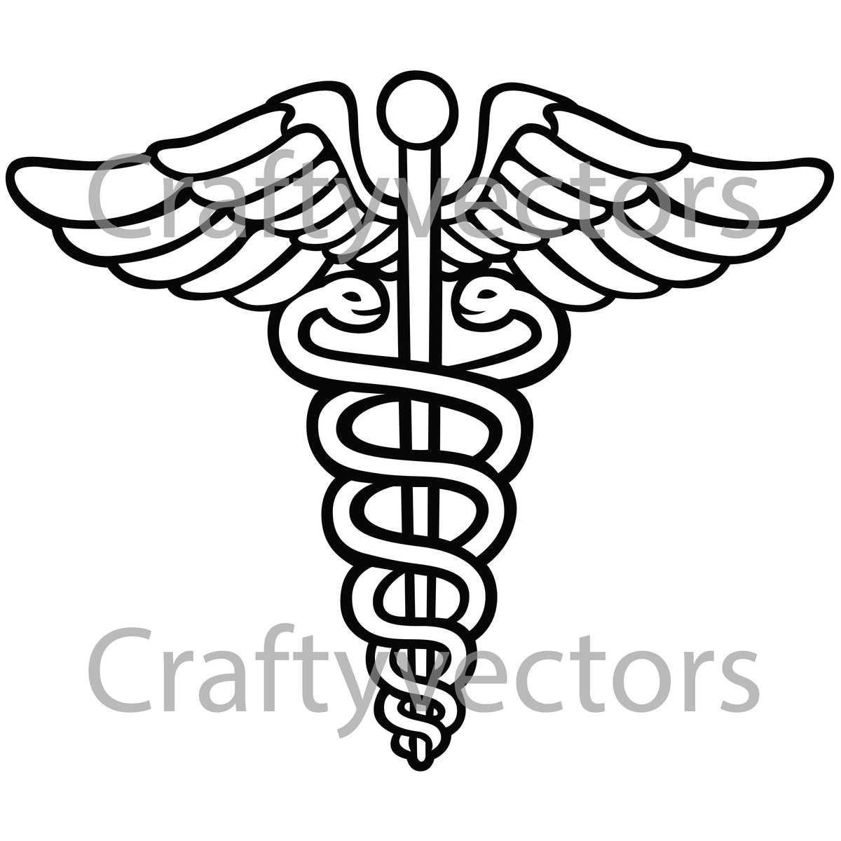 Caduceus Vector File – Crafty Vectors