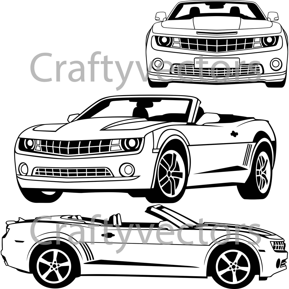 Chevrolet Camaro 2012 Vector – Crafty Vectors